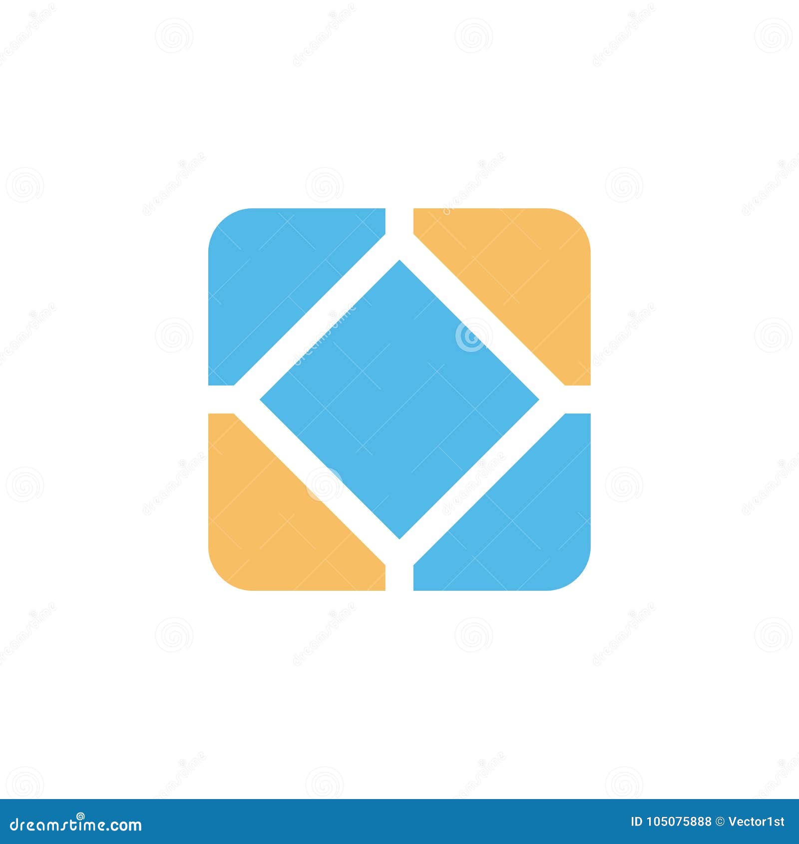 Square Box Shape Style Modern Icon Logo Stock Vector - Illustration of ...