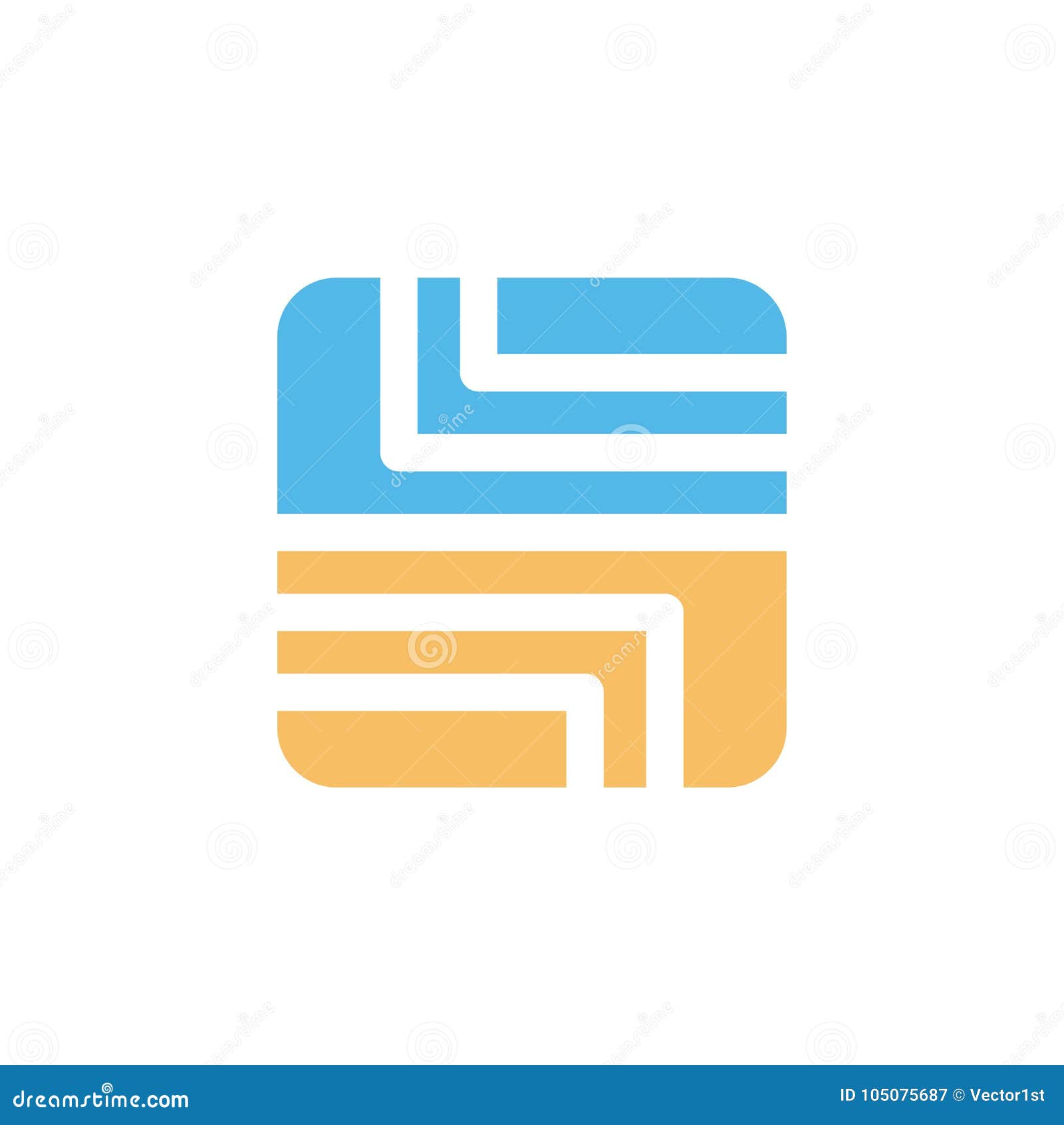 Square Box Shape Style Modern Icon Logo Stock Vector - Illustration of ...