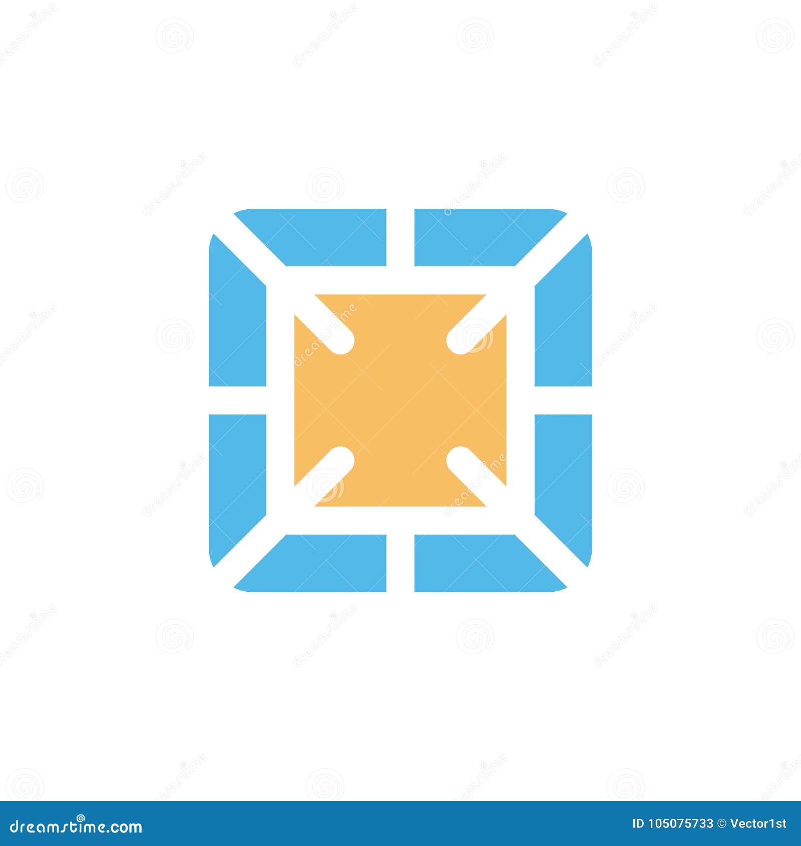 Square Box Shape Style Modern Icon Logo Stock Vector - Illustration of ...