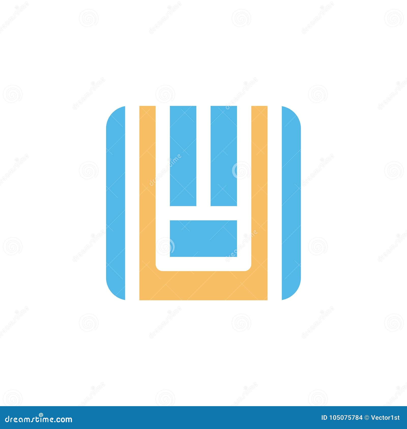 Square Box Shape Style Modern Icon Logo Stock Vector - Illustration of ...