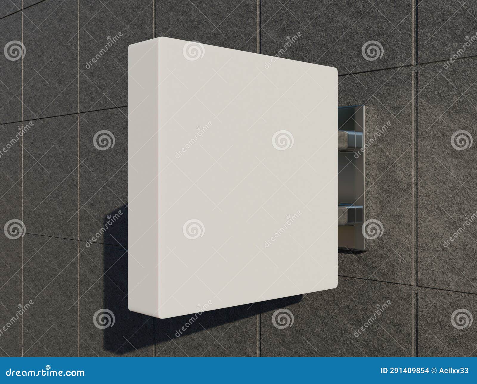 Square Box Sign Display for Logo or Brand Mockup Stock Illustration ...