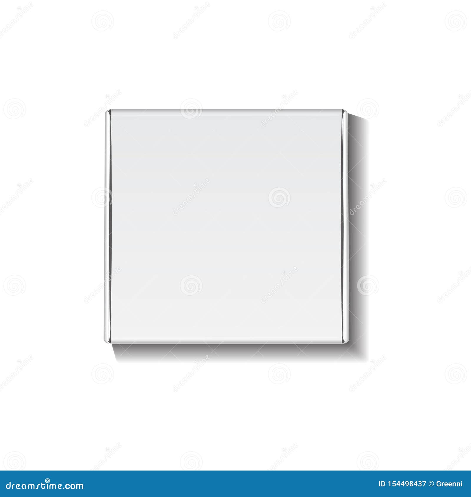 Square Box. Top view stock vector. Illustration of branding - 154498437