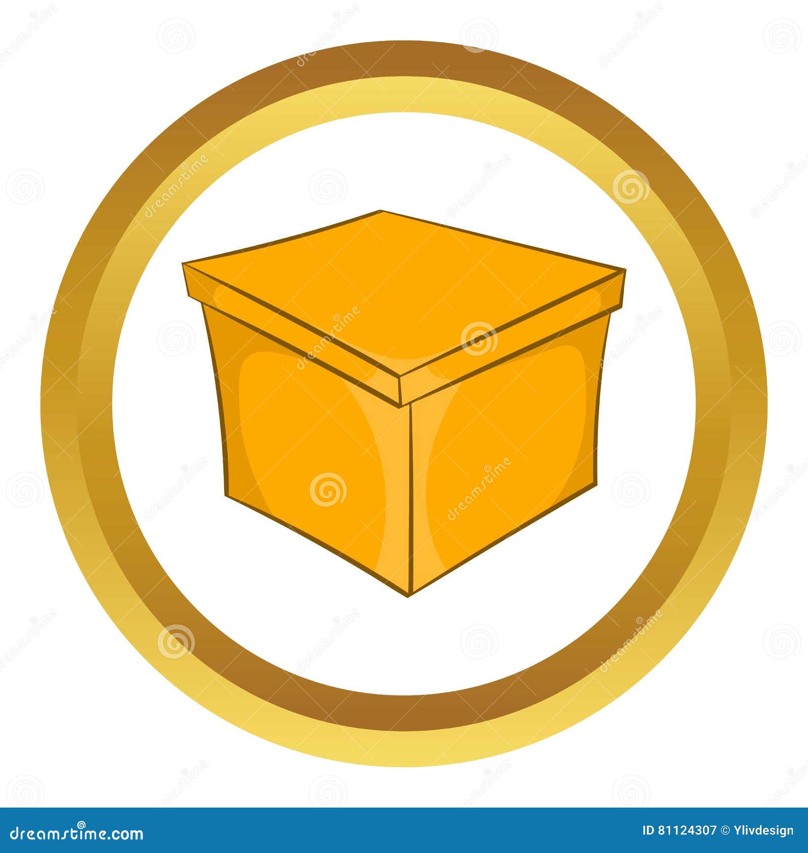 Square box vector icon stock vector. Illustration of icon - 81124307