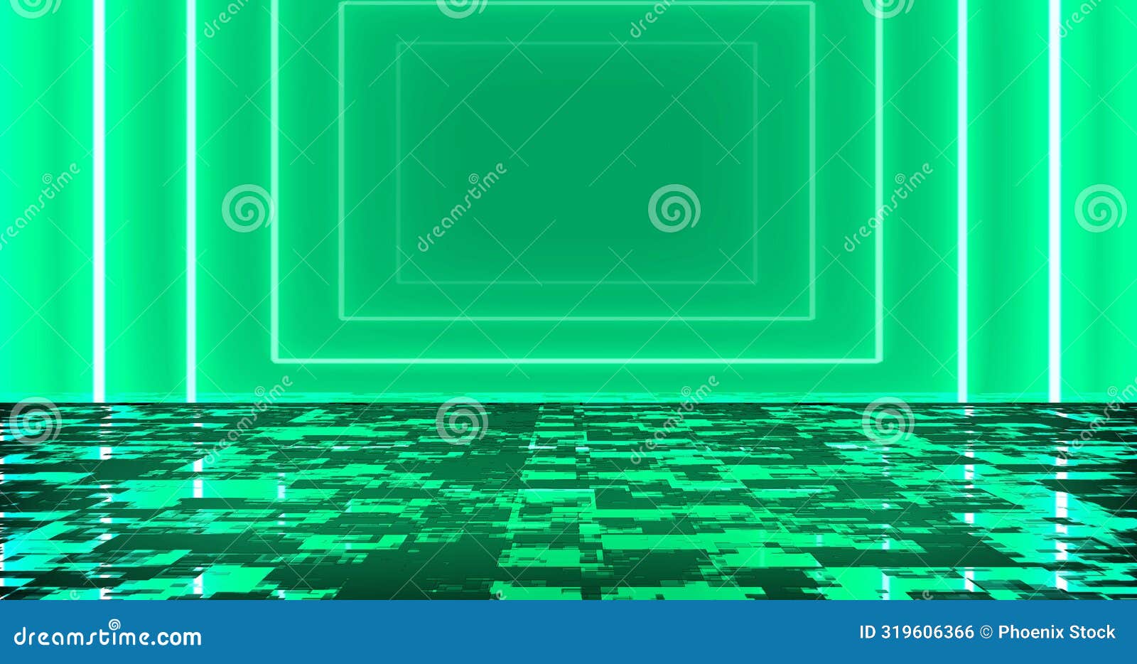 Square Boxes Animating in and Out Appear Disappear Glowing Bg. Stock ...