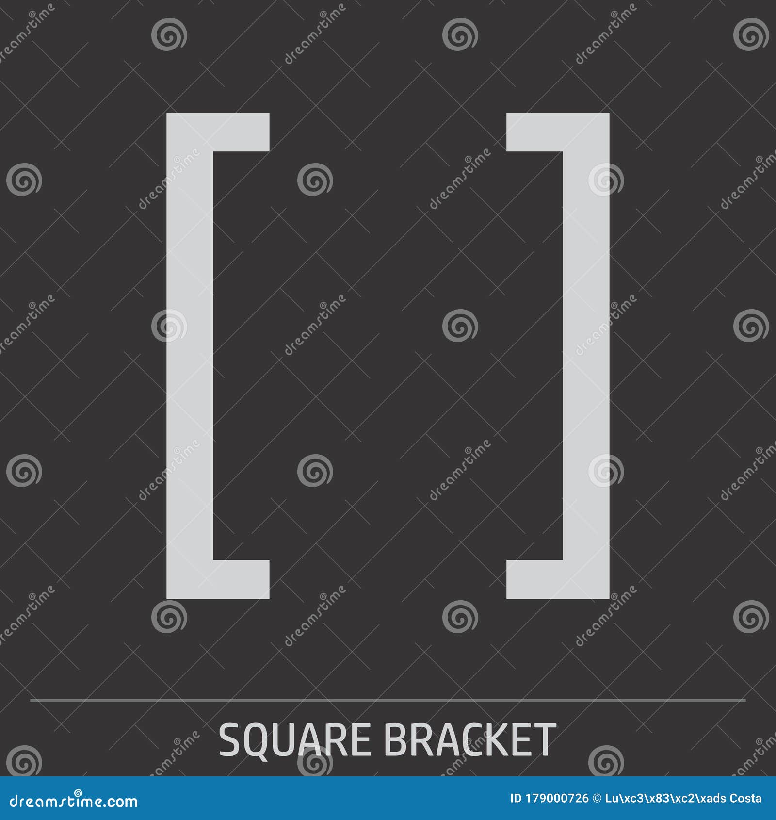 Square Bracket icon stock illustration. Illustration of mark - 179000726