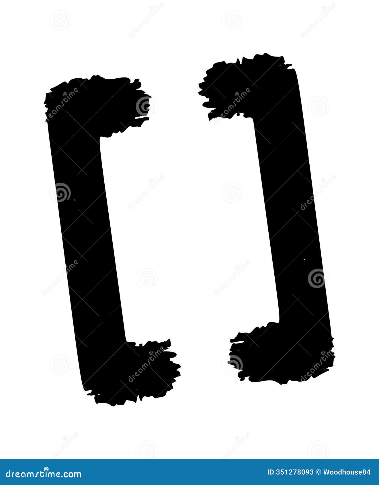 Square Brackets Punctuation Symbol Doodle Stock Vector - Illustration ...