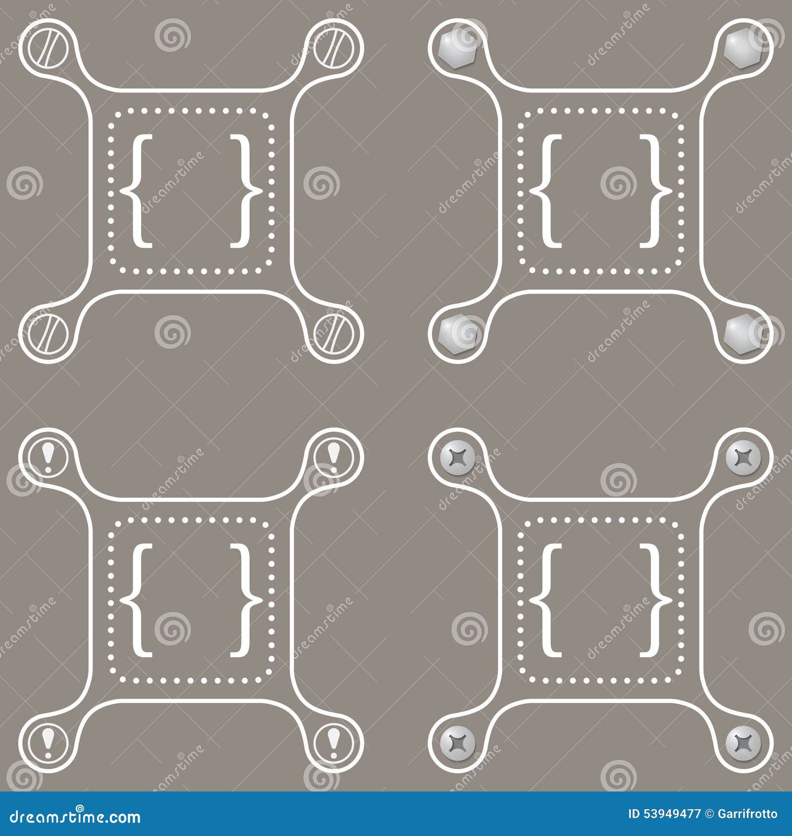 Square brackets stock vector. Illustration of border - 53949477