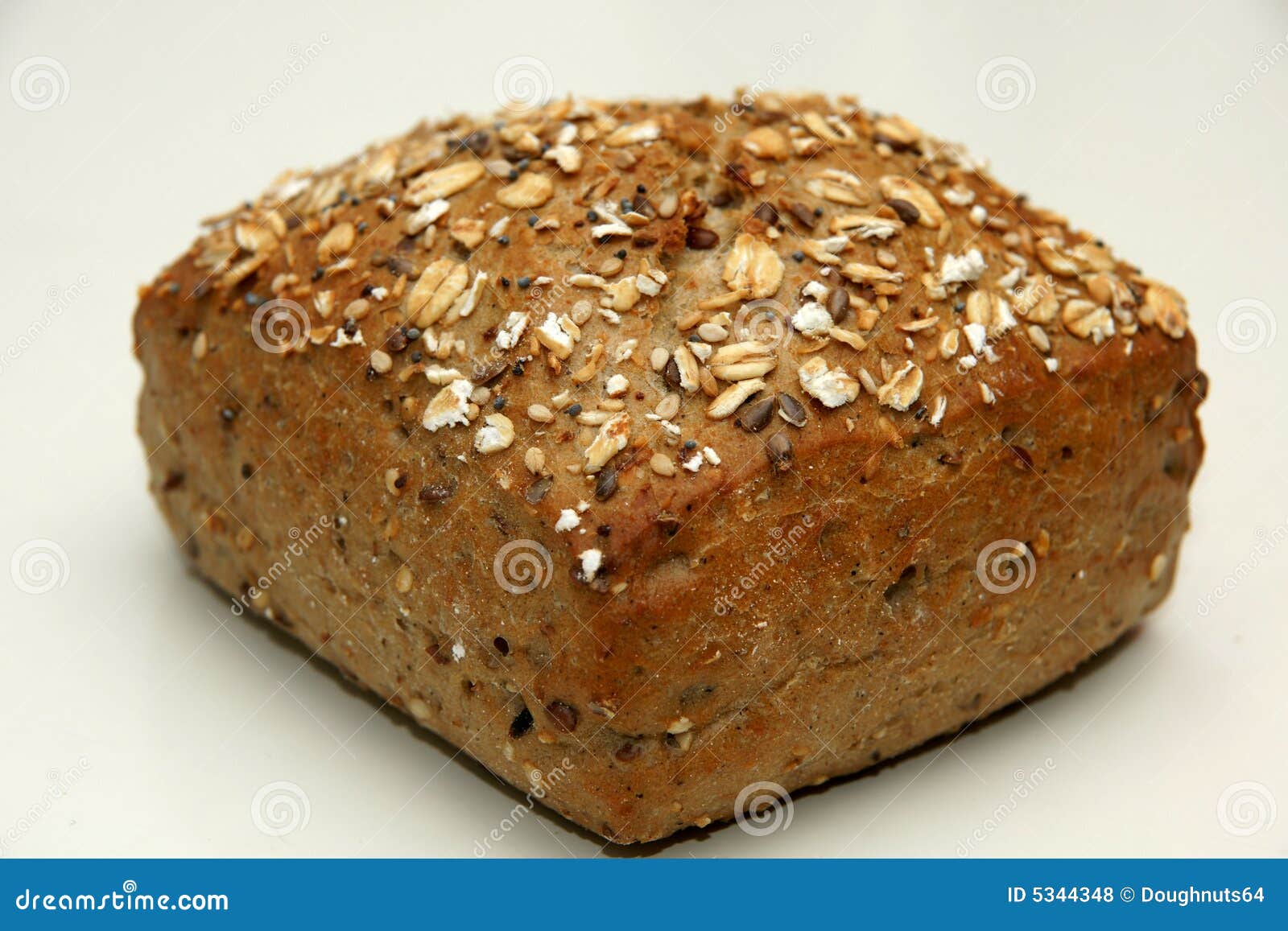 Square Bread Roll, Covered in Oats and Seeds Stock Photo - Image of ...