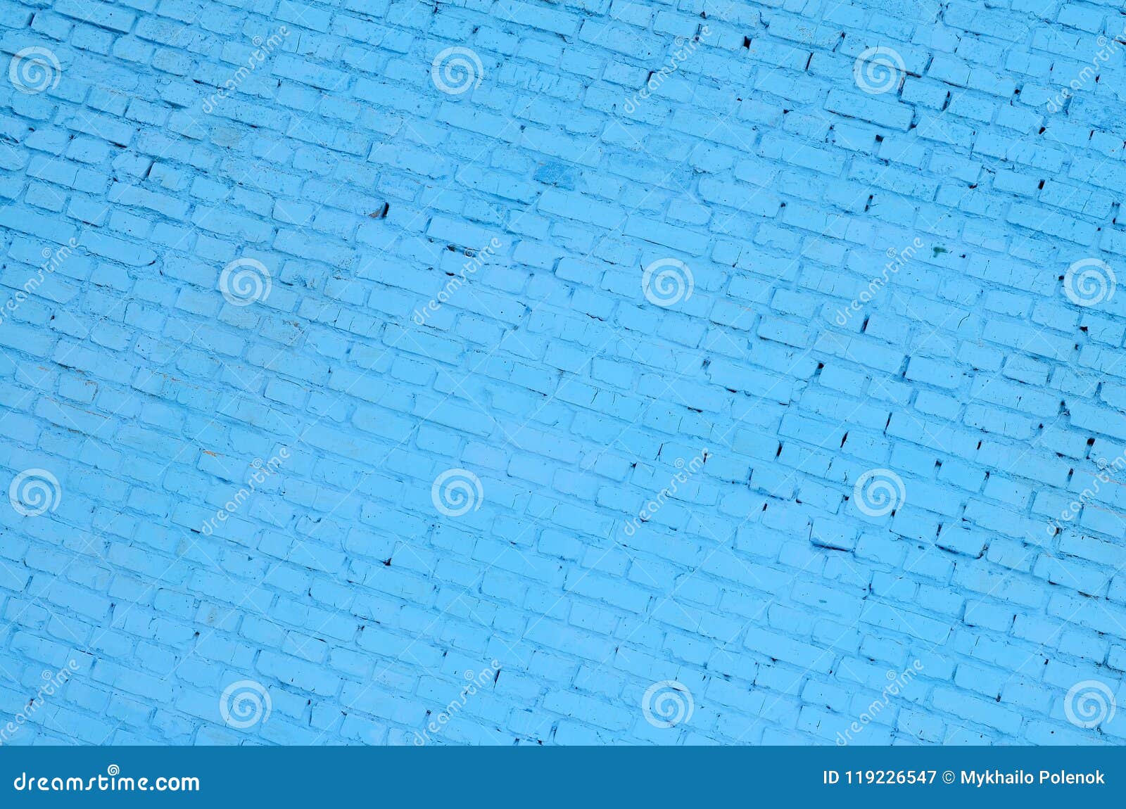 Square Brick Block Wall Background and Texture. Painted in Blue Stock ...