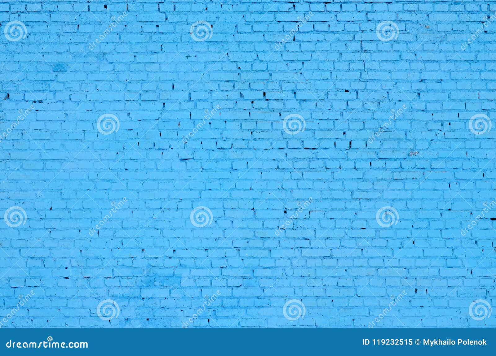 Square Brick Block Wall Background and Texture. Painted in Blue Stock ...