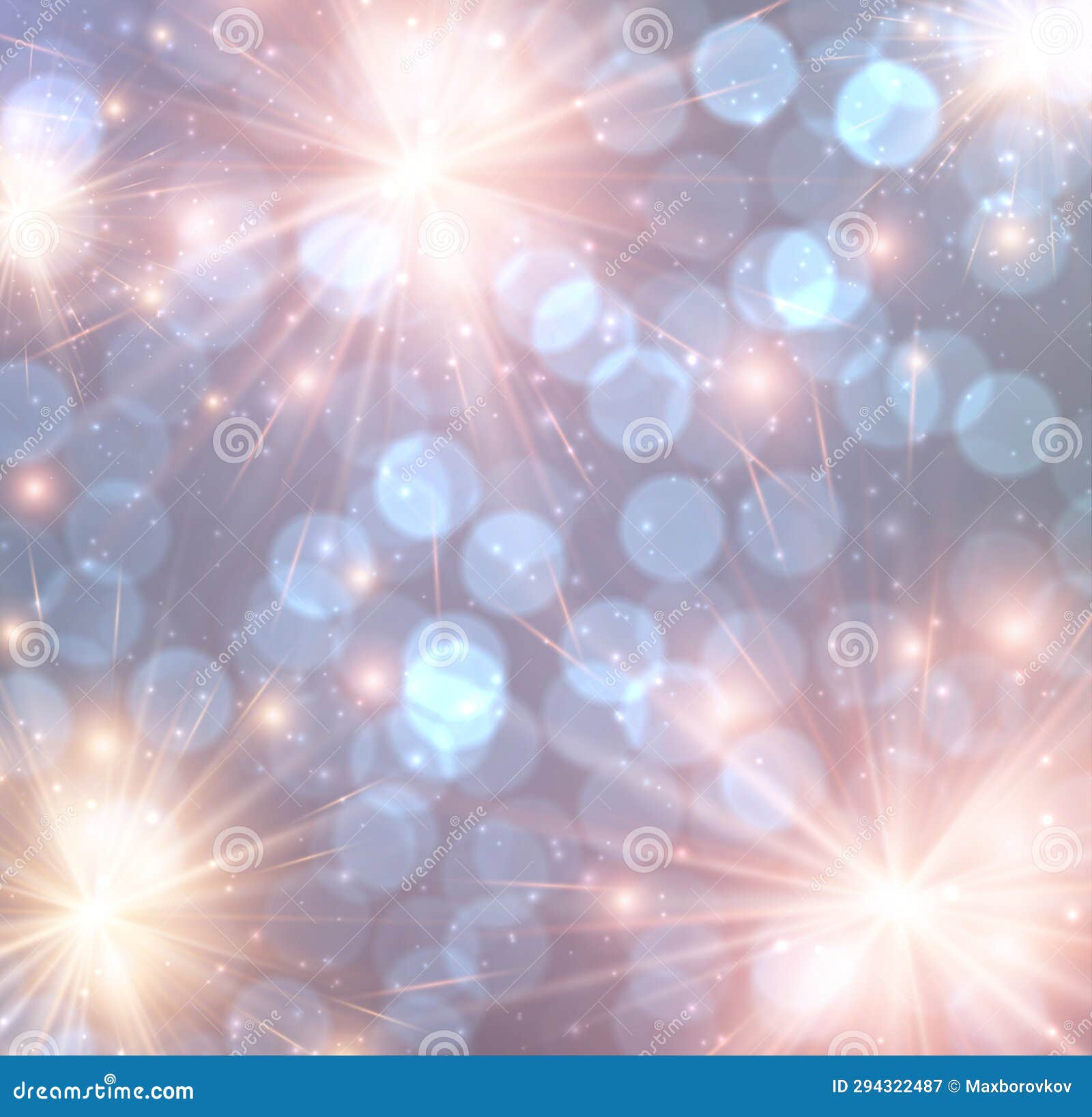 Square Bright Purple Background with Flying Firework Light Particles ...