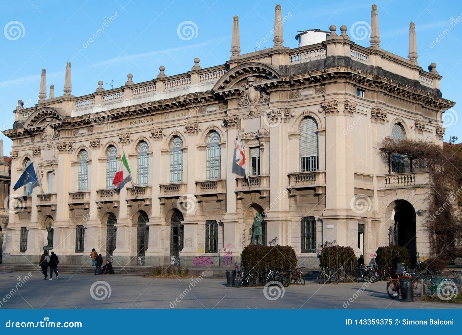 Square with the Building of the University of the Polytechnic Stock ...