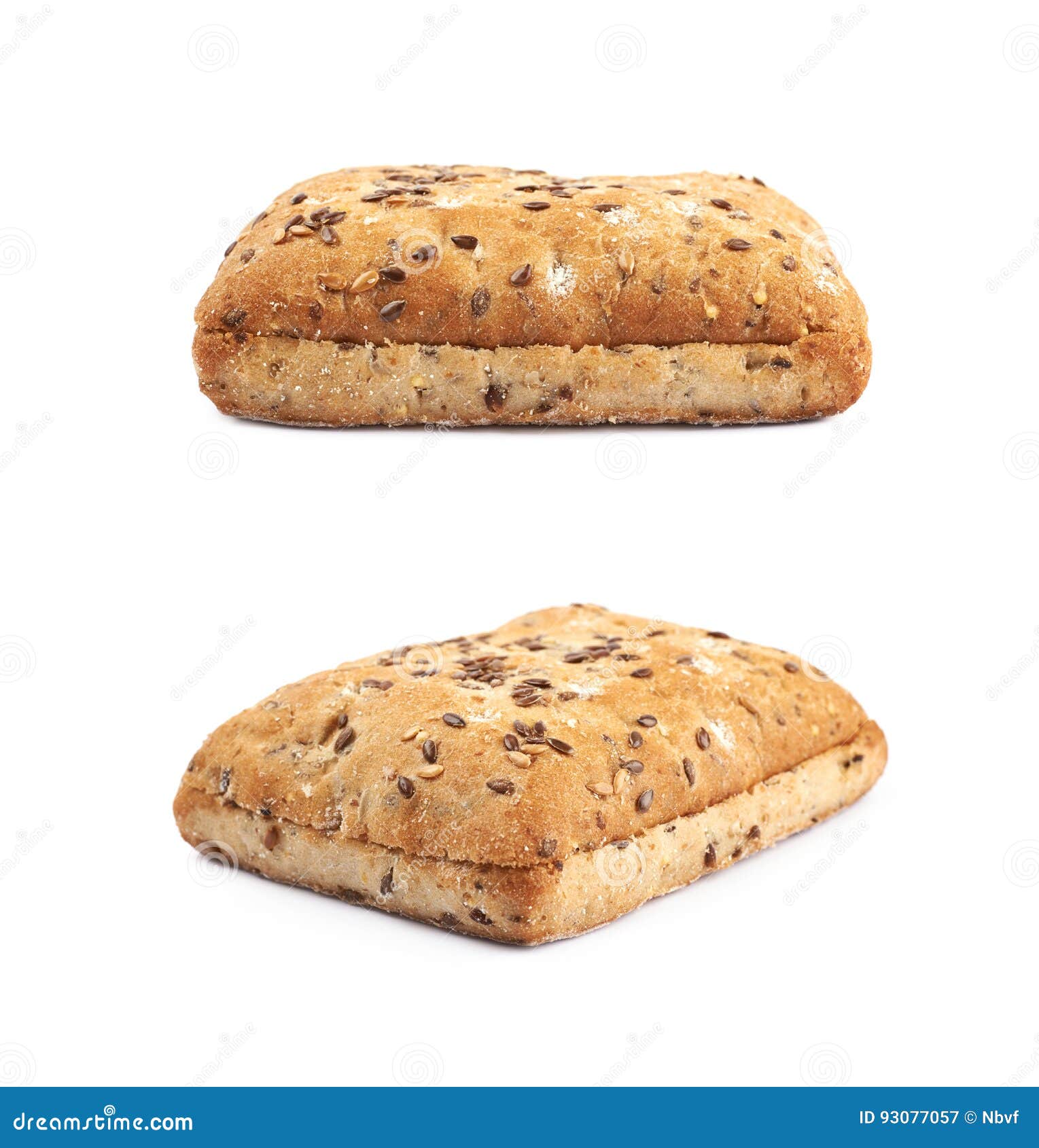 Square Burger Bread Isolated Stock Image - Image of seed, isolated ...