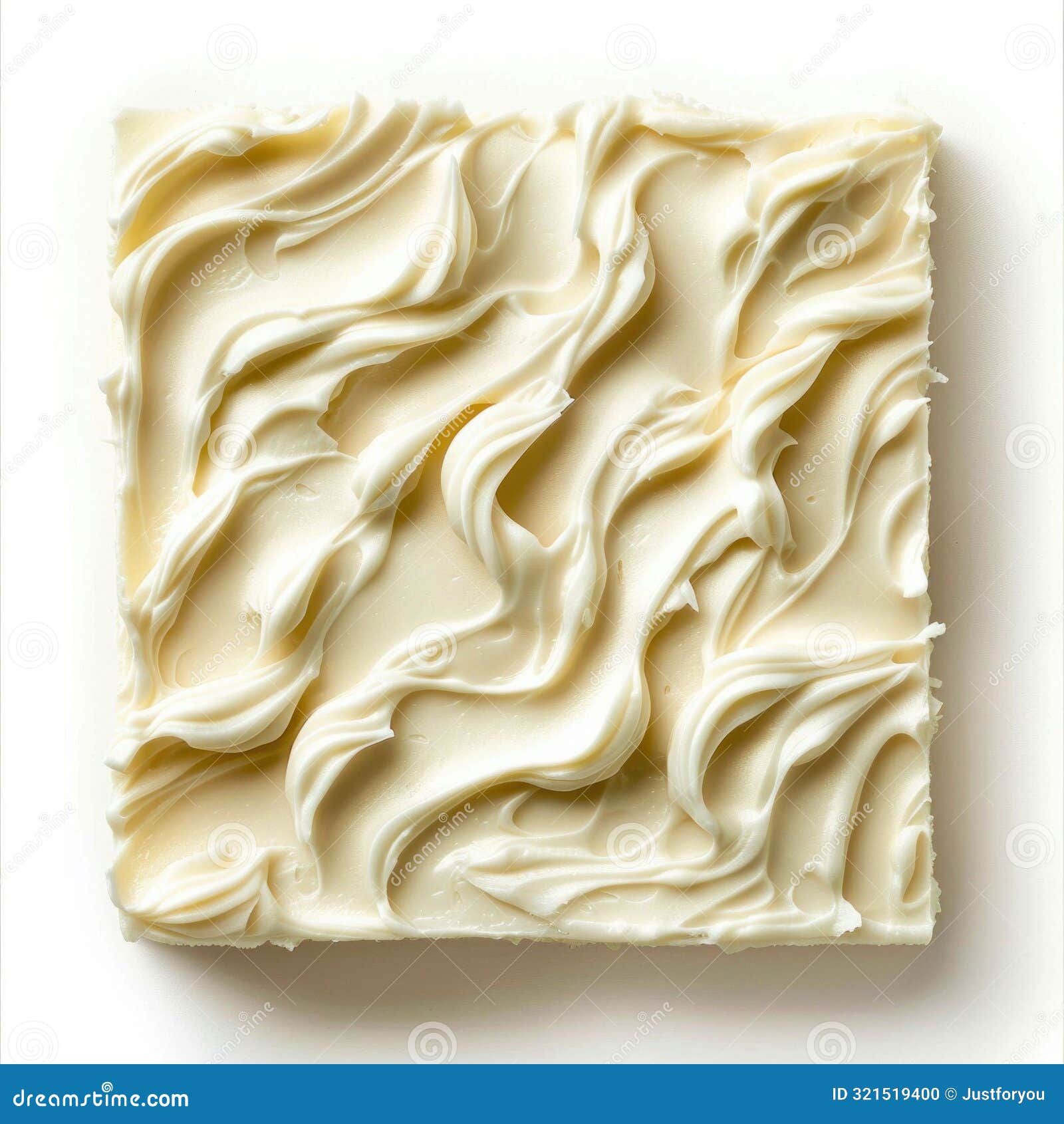 Square of Butter with Swirled Texture. Generative Ai Stock Illustration ...