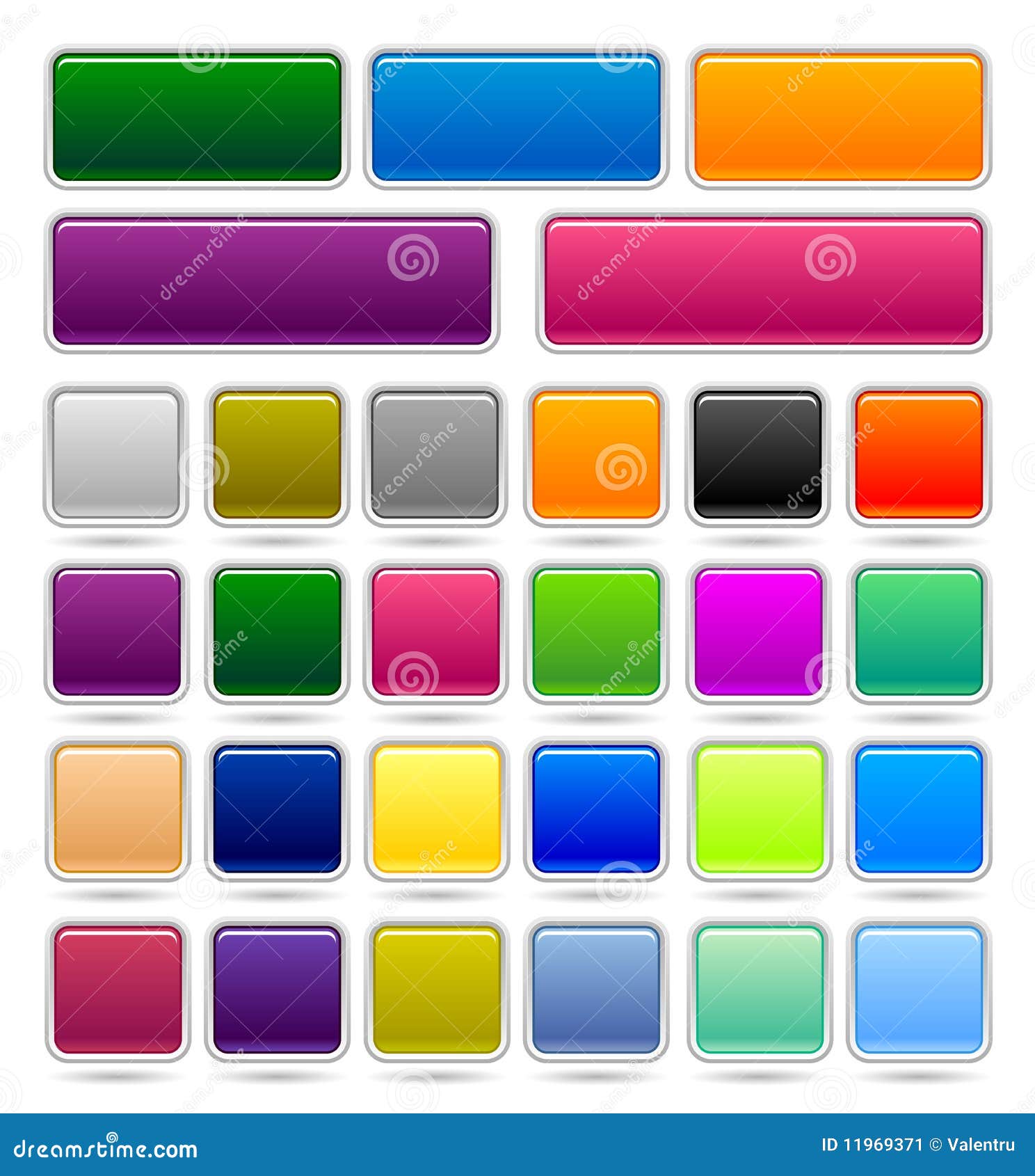 Square button stock vector. Illustration of symbol, button - 11969371