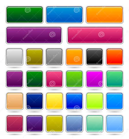 Square button stock vector. Illustration of symbol, button - 11969371