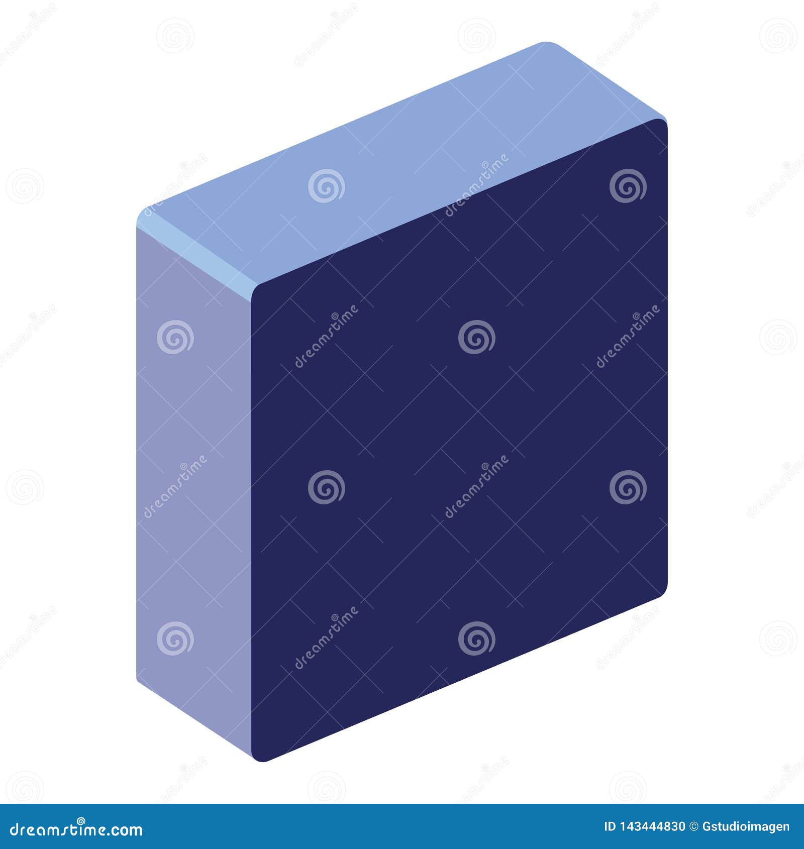 Square Button Isometric Icon Stock Vector - Illustration of enter, sign ...