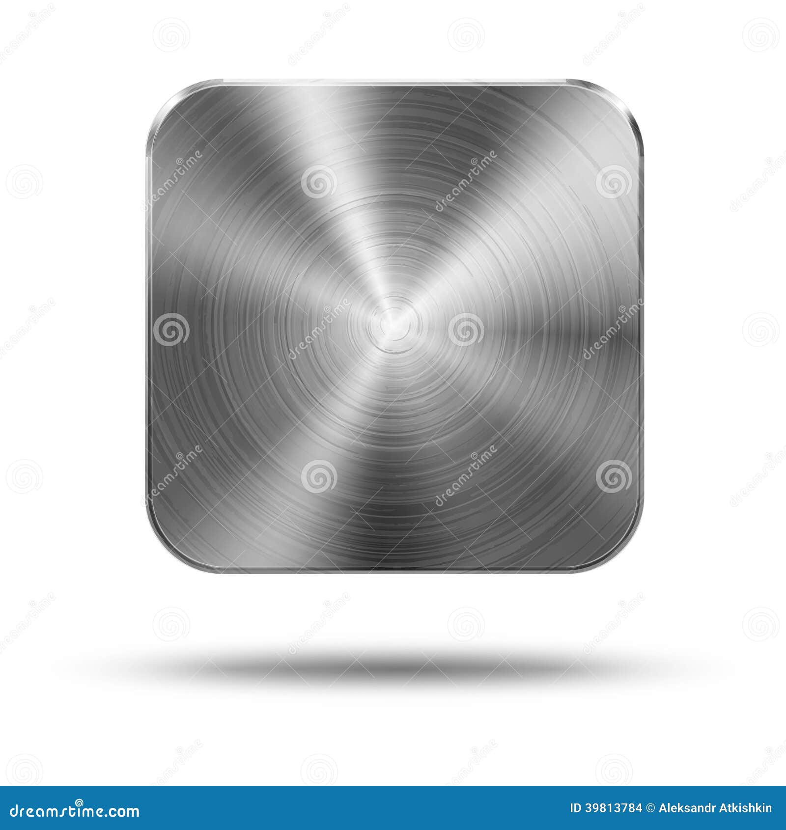 Square button metal stock vector. Illustration of abstract - 39813784