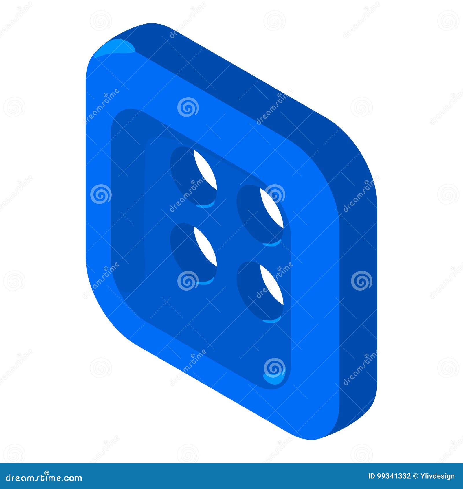 Square Button Shirt Icon, Isometric 3d Style Stock Vector ...