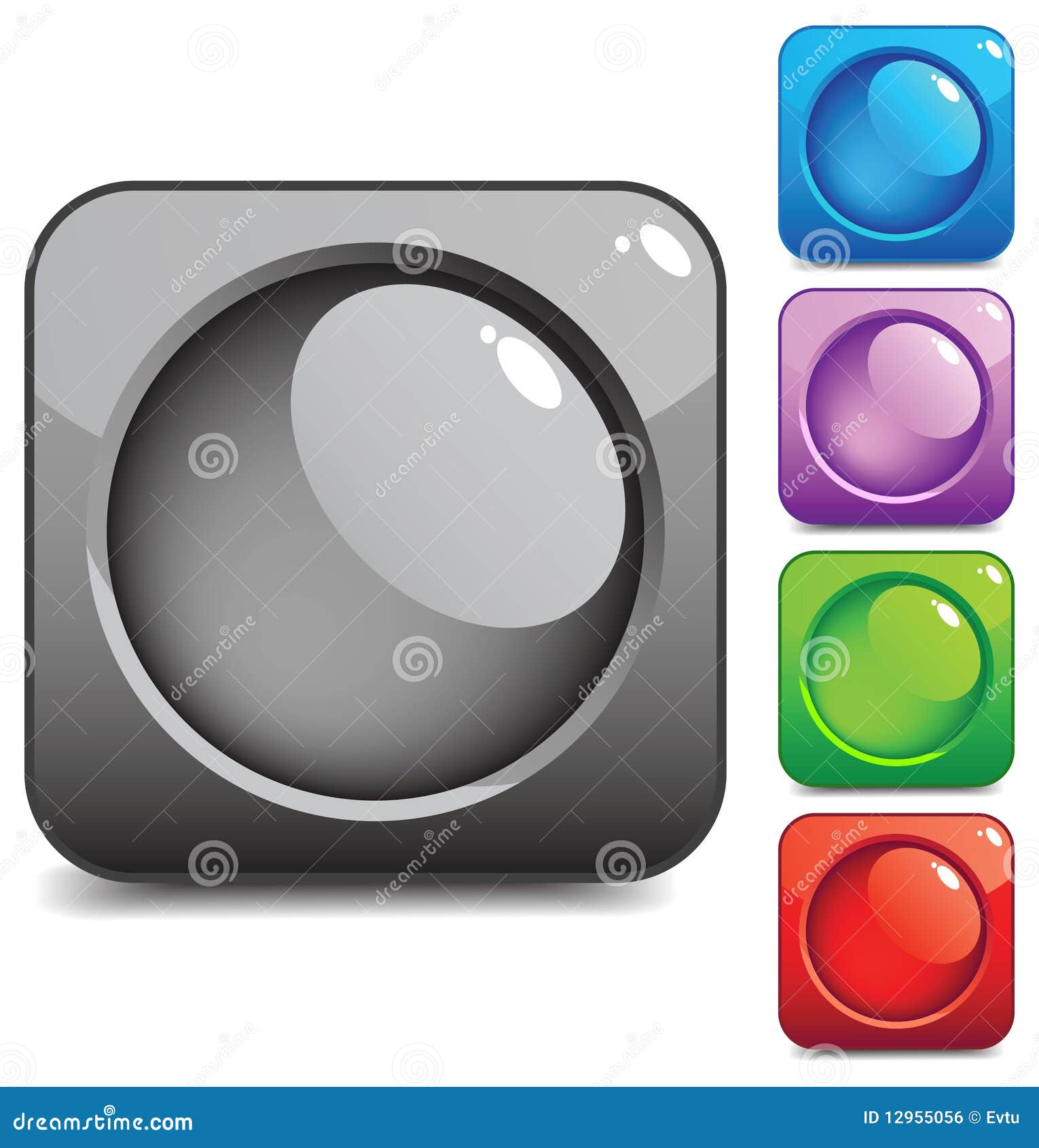 Square buttons stock vector. Illustration of template - 12955056