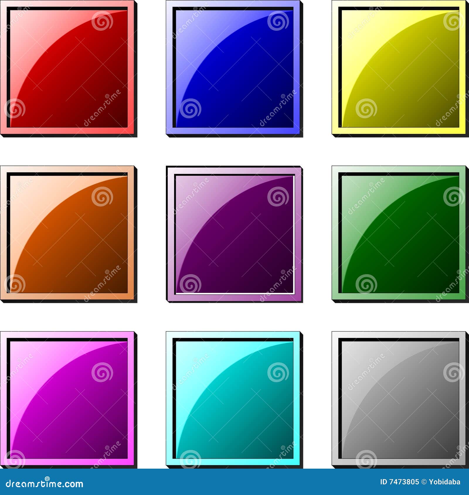 Square buttons stock illustration. Illustration of computer - 7473805