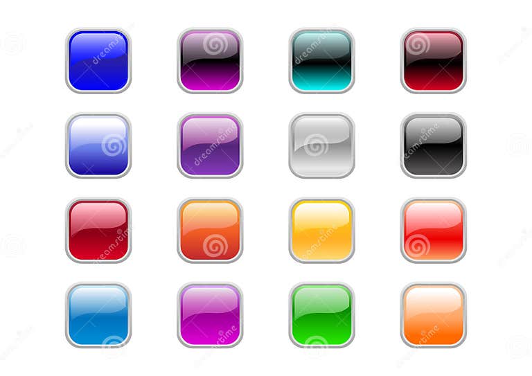 Square buttons stock vector. Illustration of gray, color - 8229953