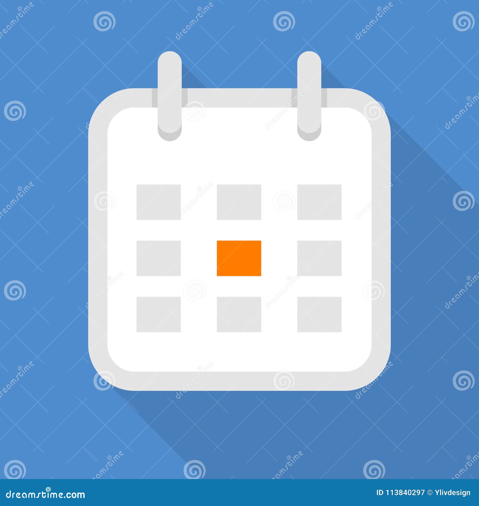 Square Calendar Icon, Flat Style Stock Vector - Illustration of modern ...