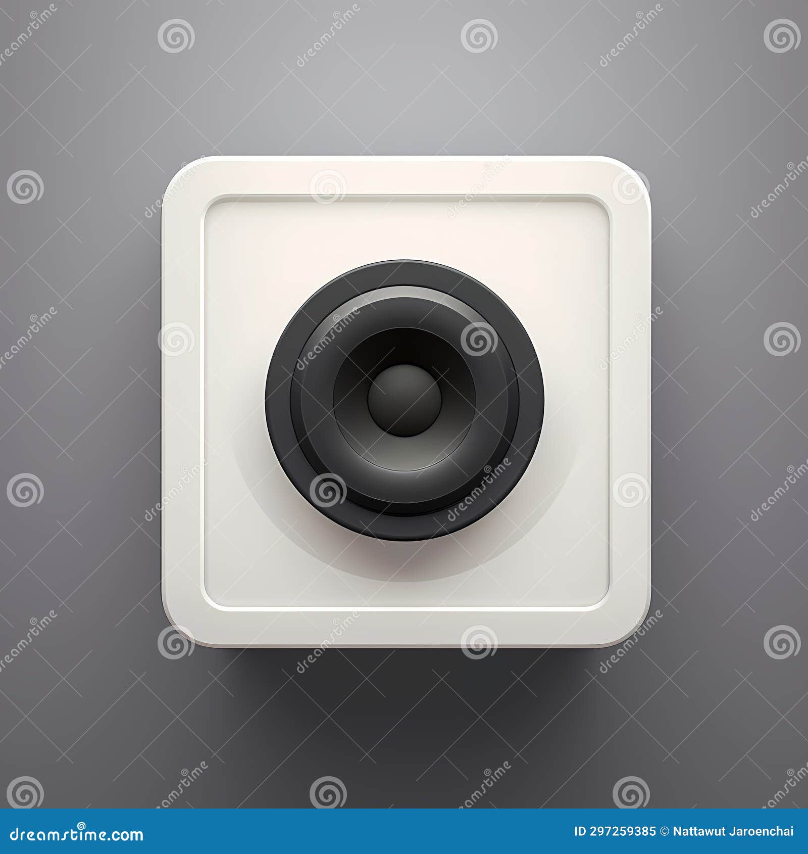 Square Camera Icon on Gray Background Stock Illustration - Illustration ...
