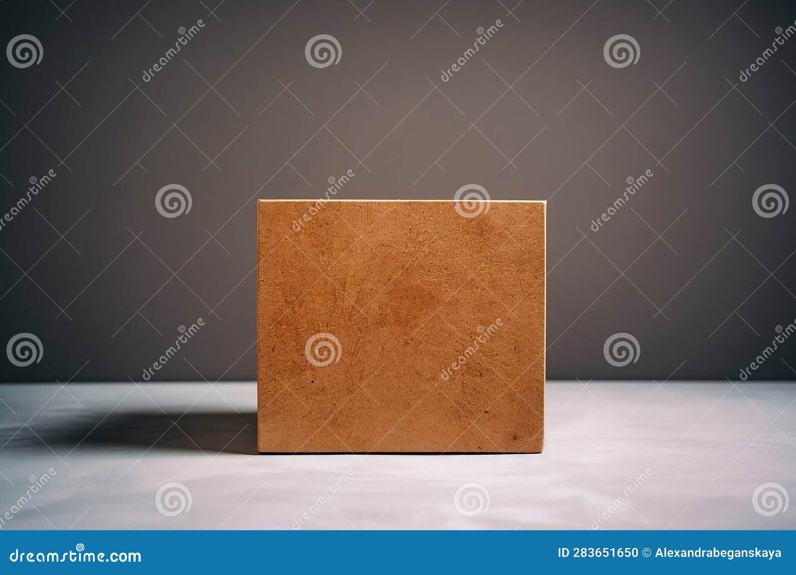 Square Cardboard Box with Lid Stock Illustration - Illustration of ...