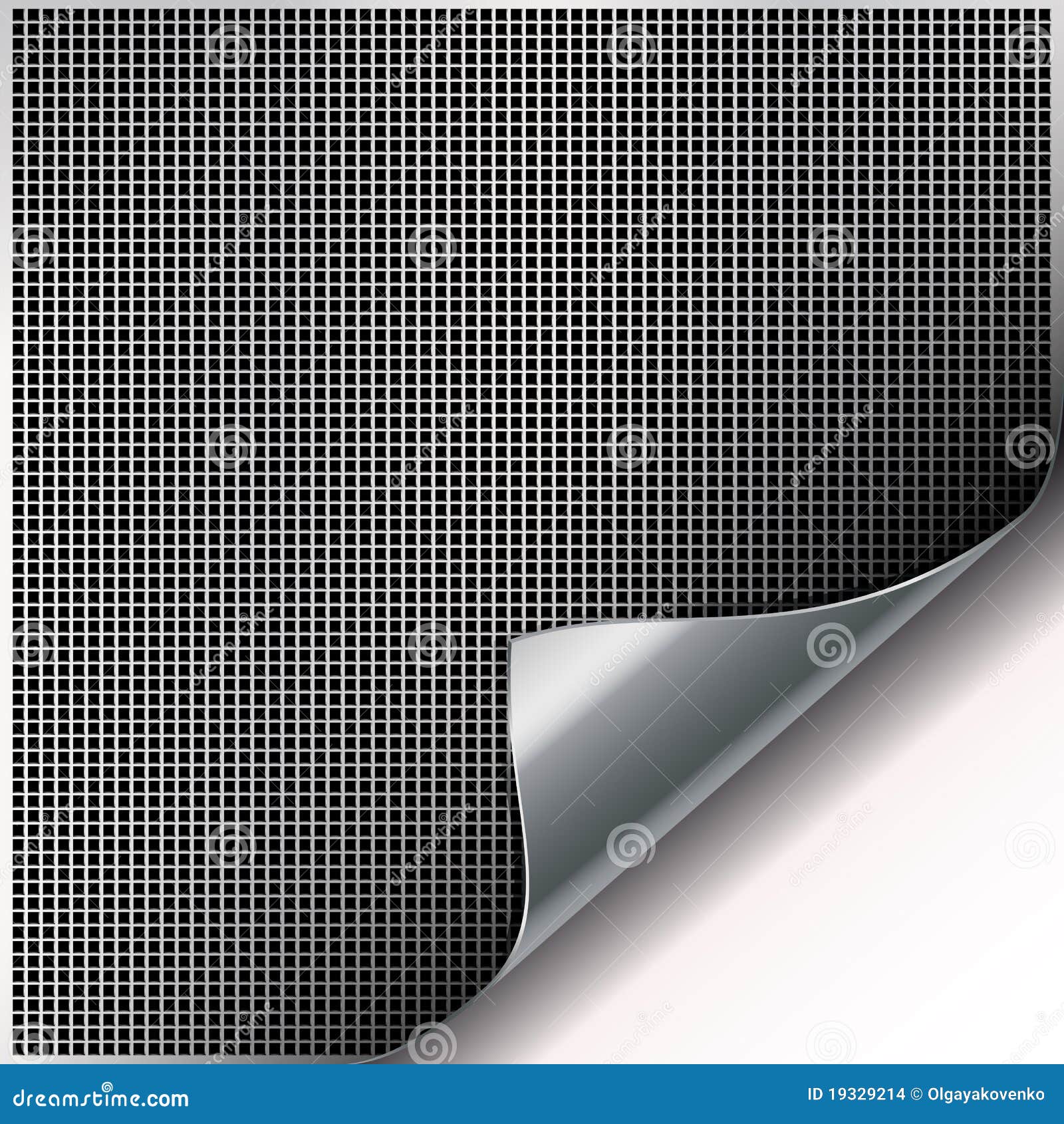 Square Cell Metal Background with Curved Corner. Stock Vector ...