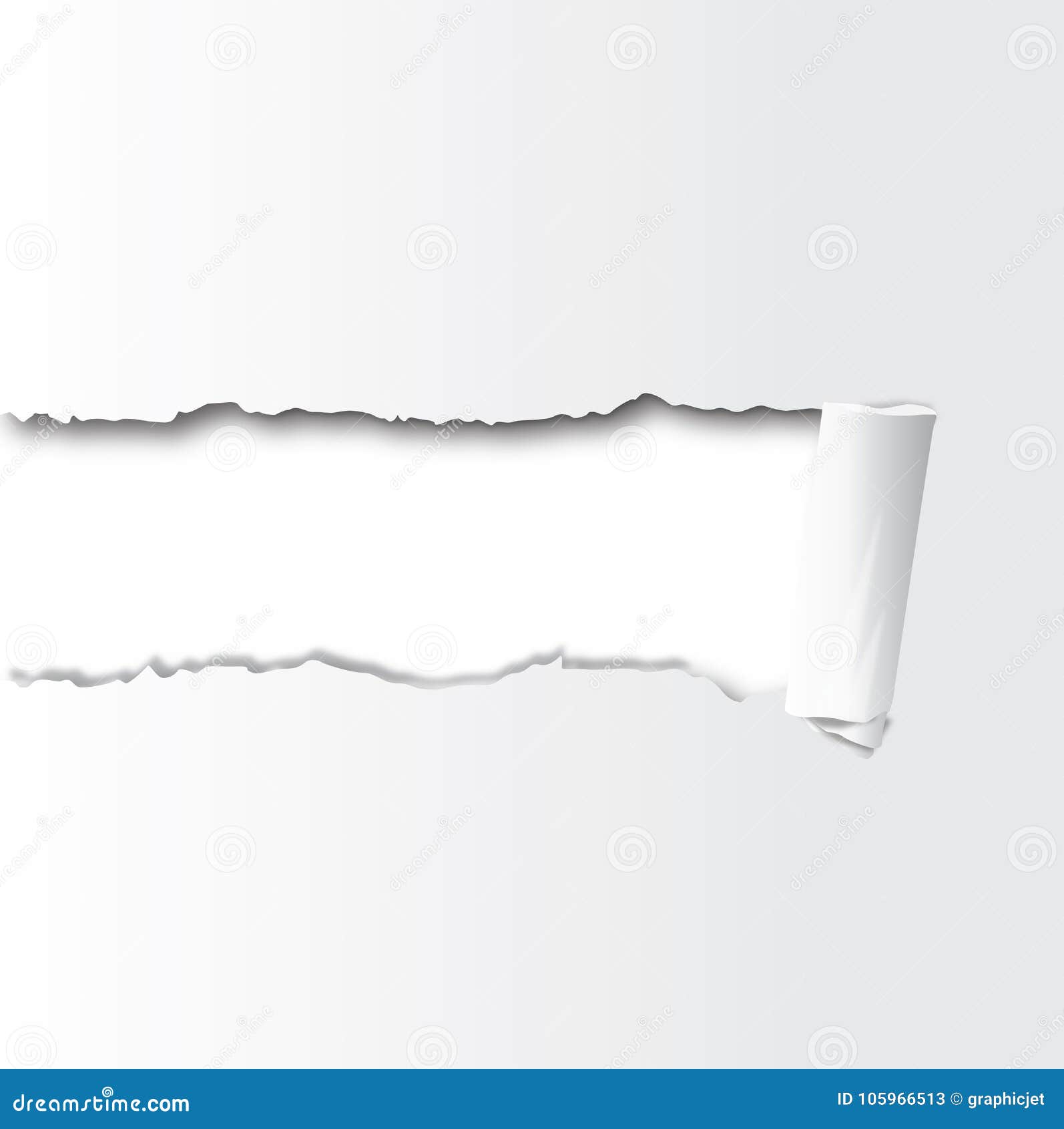 Square with Central Torned Paper Stock Vector - Illustration of ...