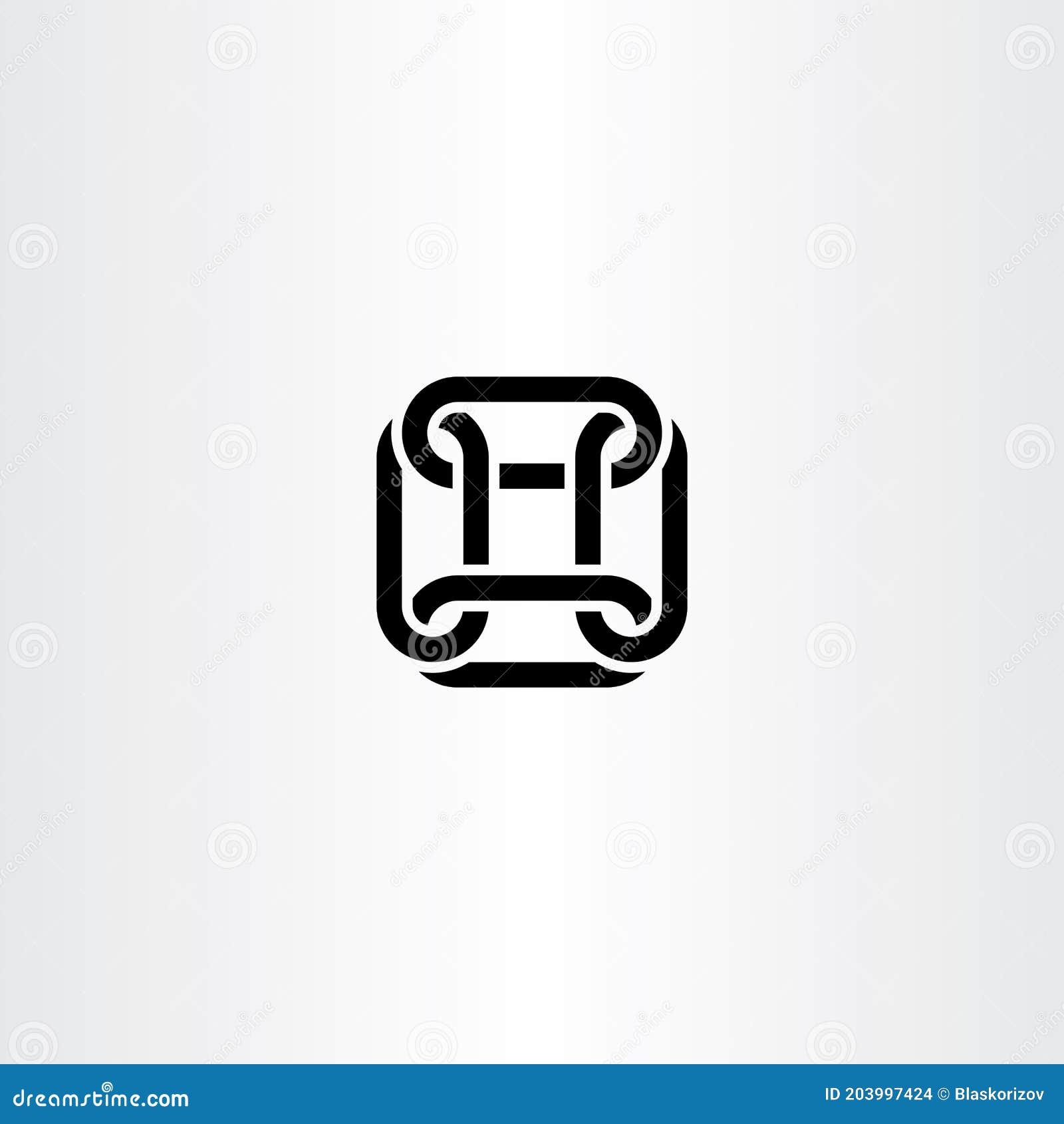 Square Chain Link Vector Logo Icon Design Stock Vector - Illustration ...