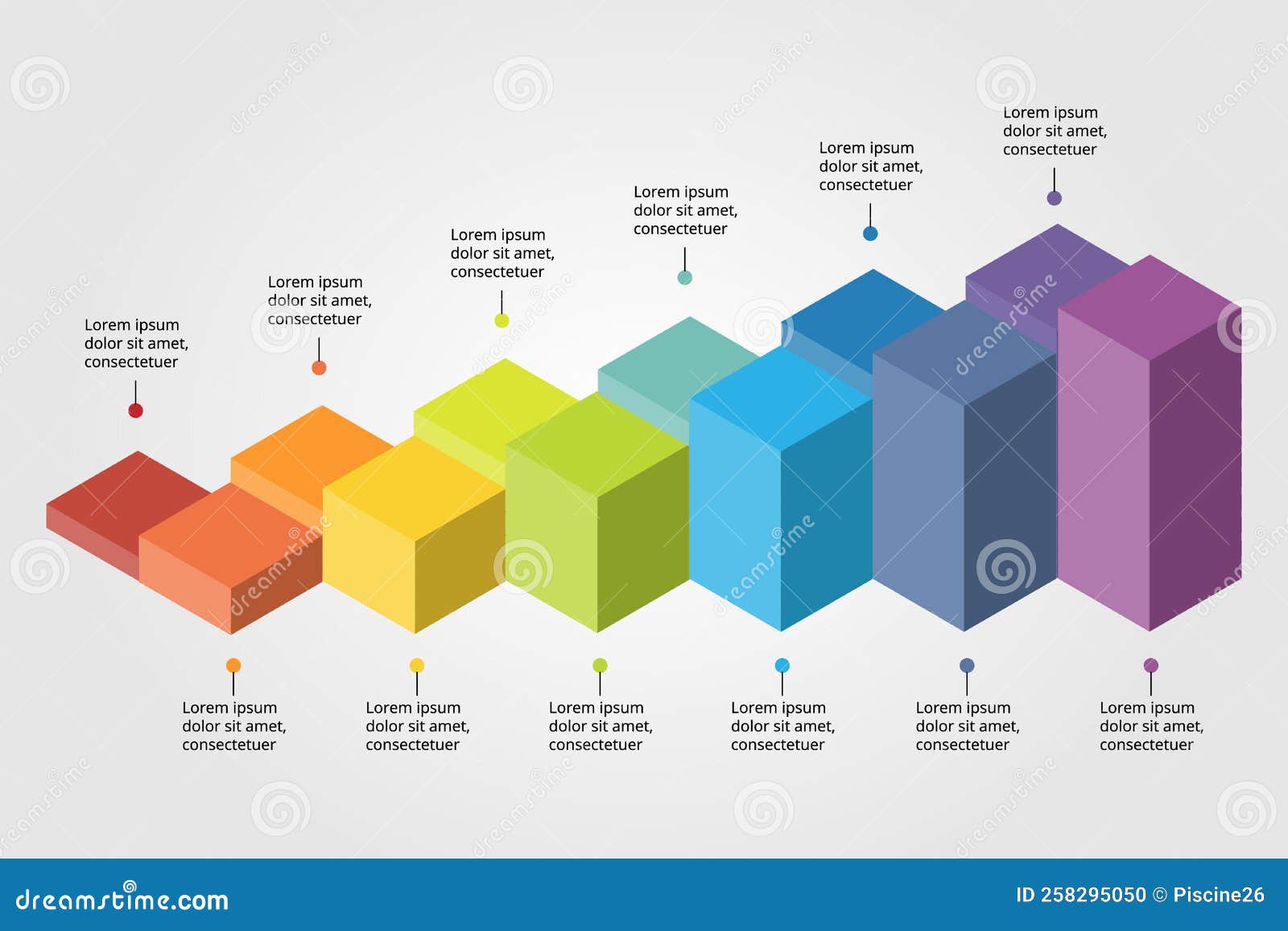 Square Chart of 12 Month Timeline Template for Infographic for ...