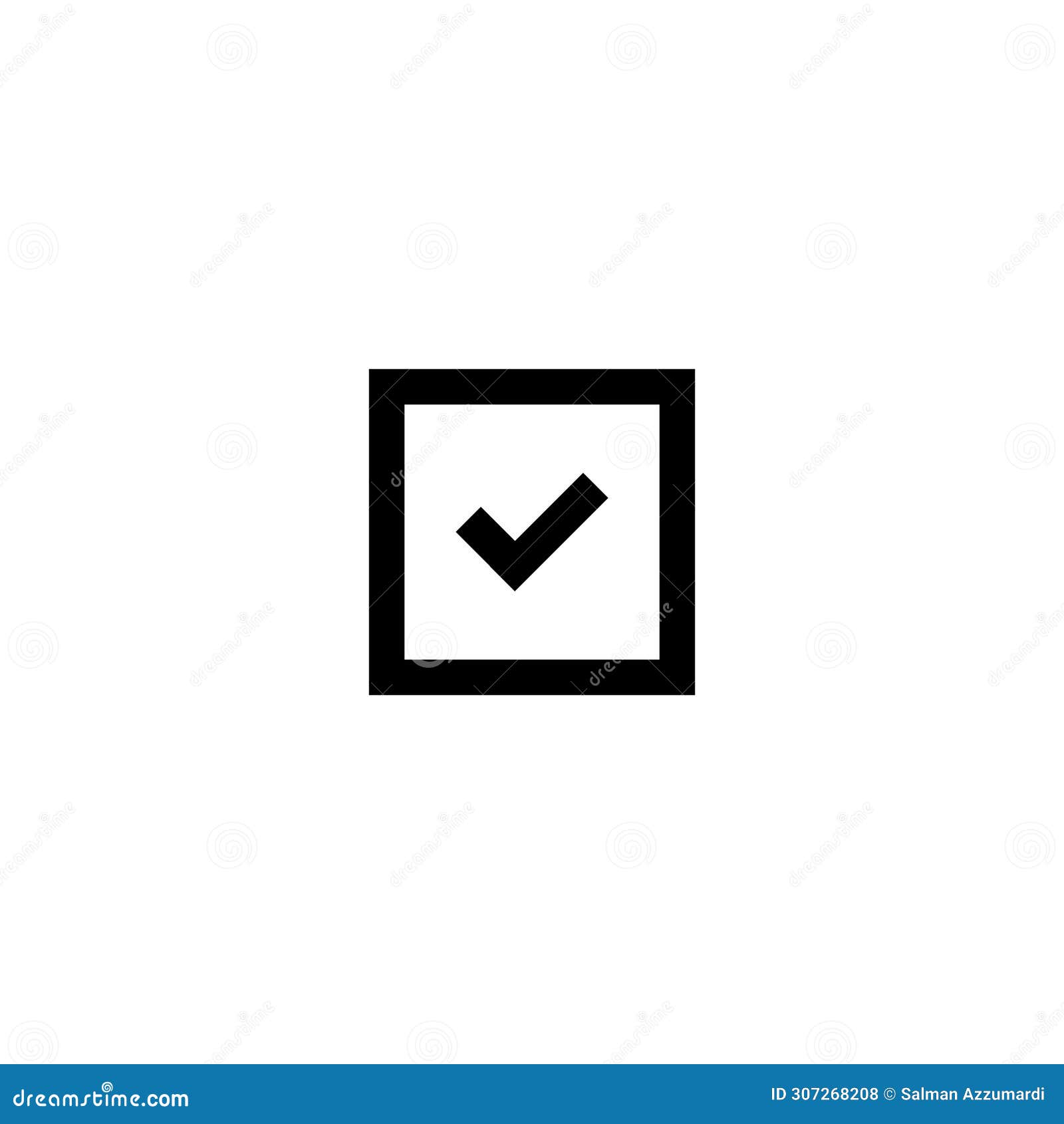 Square Check Icon Simple Line Style Vector Perfect Web and Mobile ...