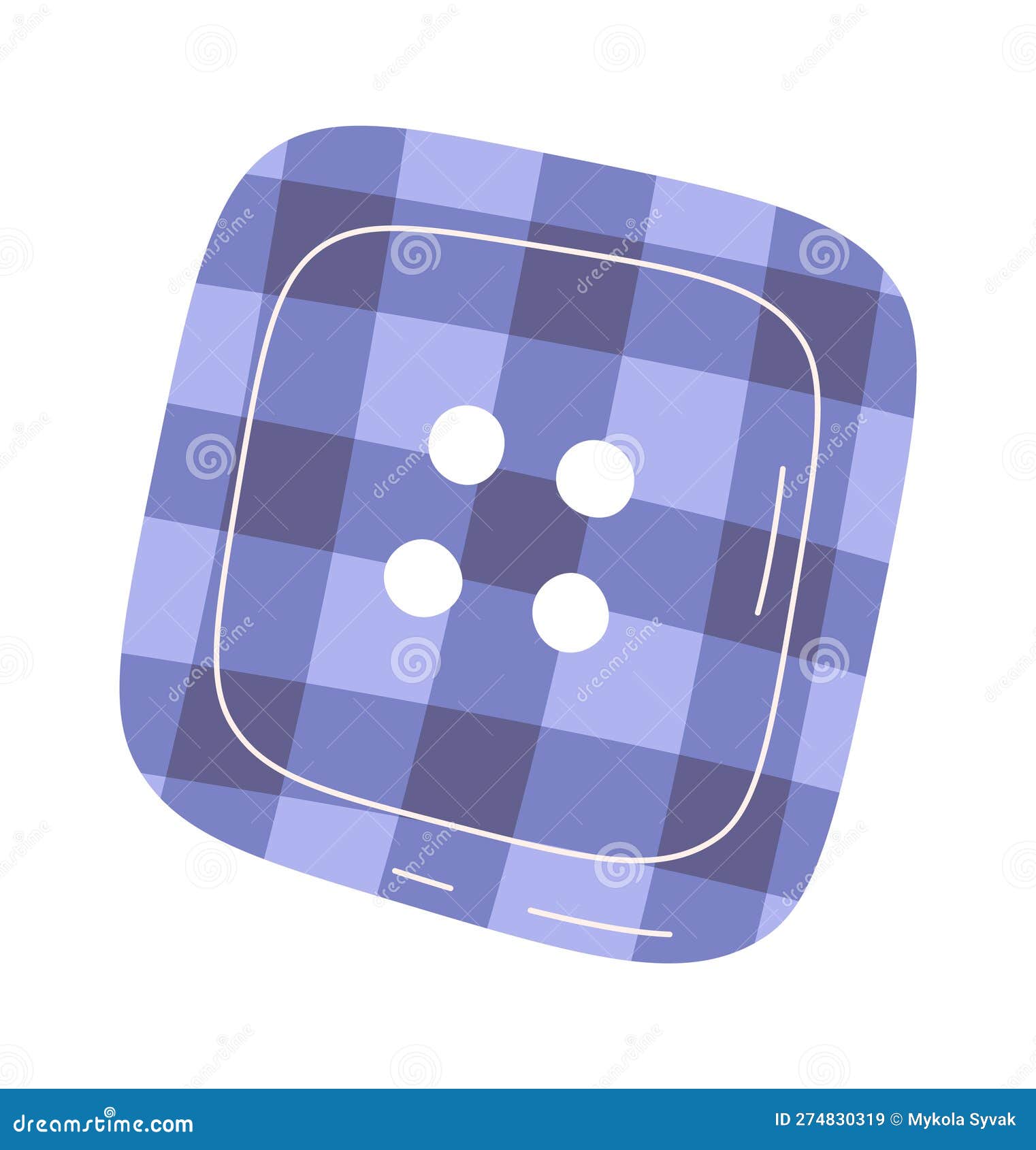 Square Checkered Clothes Button Stock Vector - Illustration of cloth ...