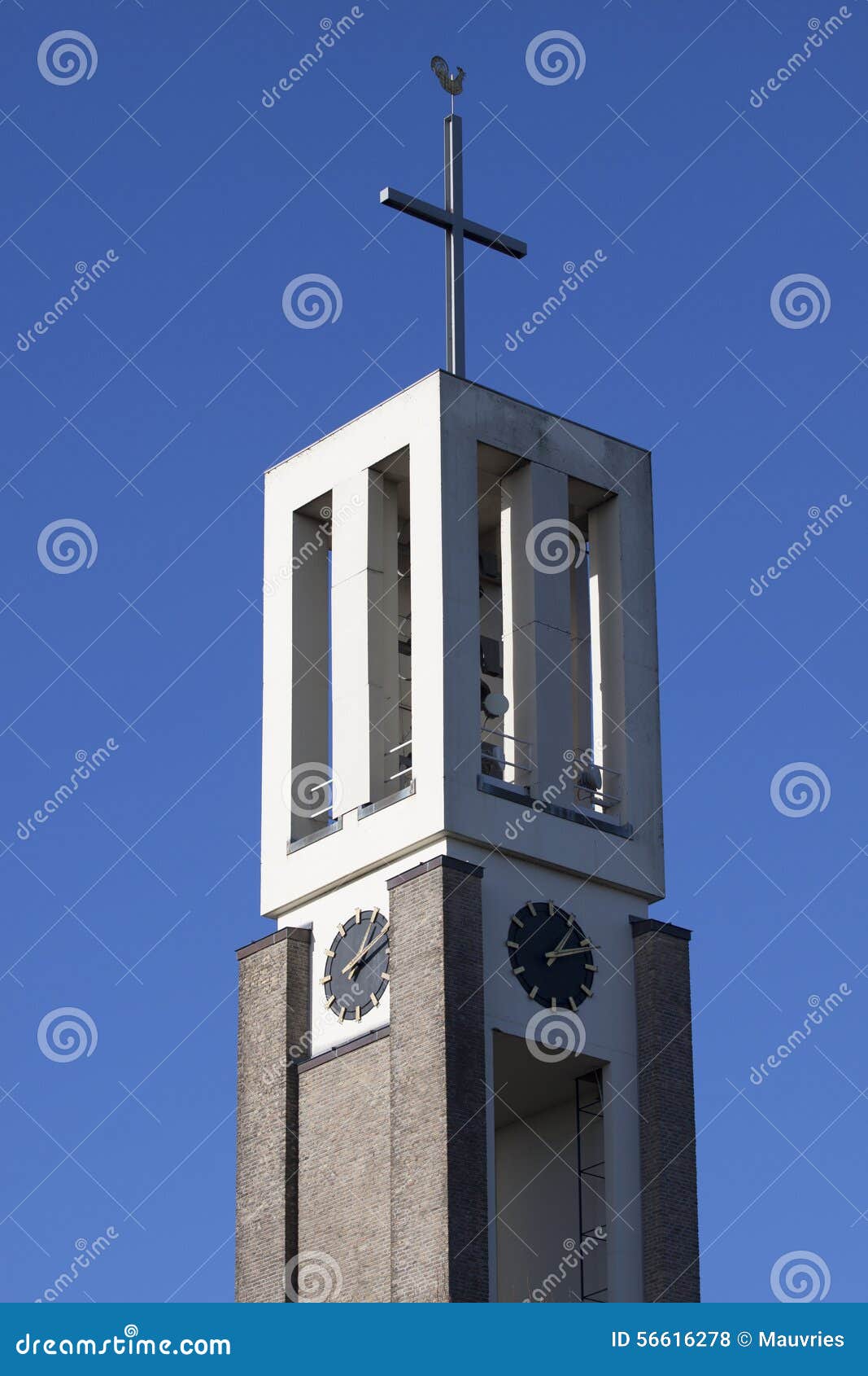 Catholic Iron Cross With Roses And Greek Letters Stock Photo ...
