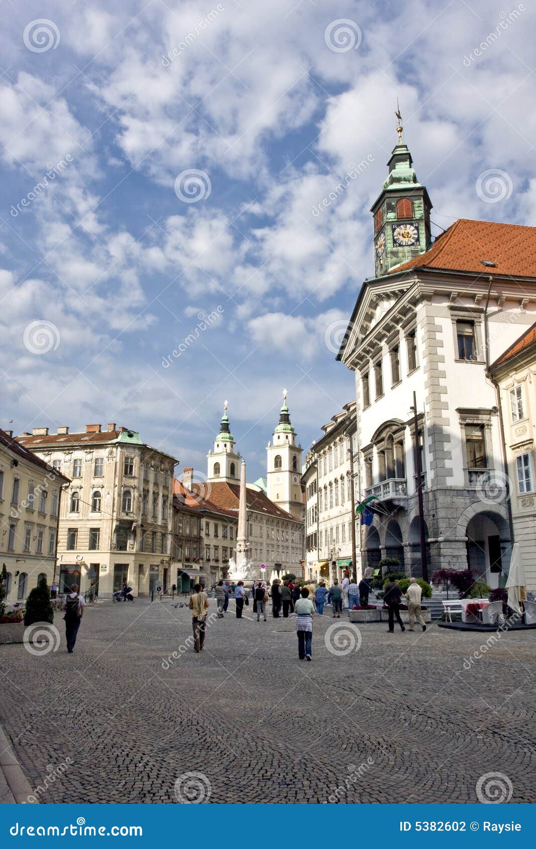 Square with churches stock photo. Image of spire, construction - 5382602