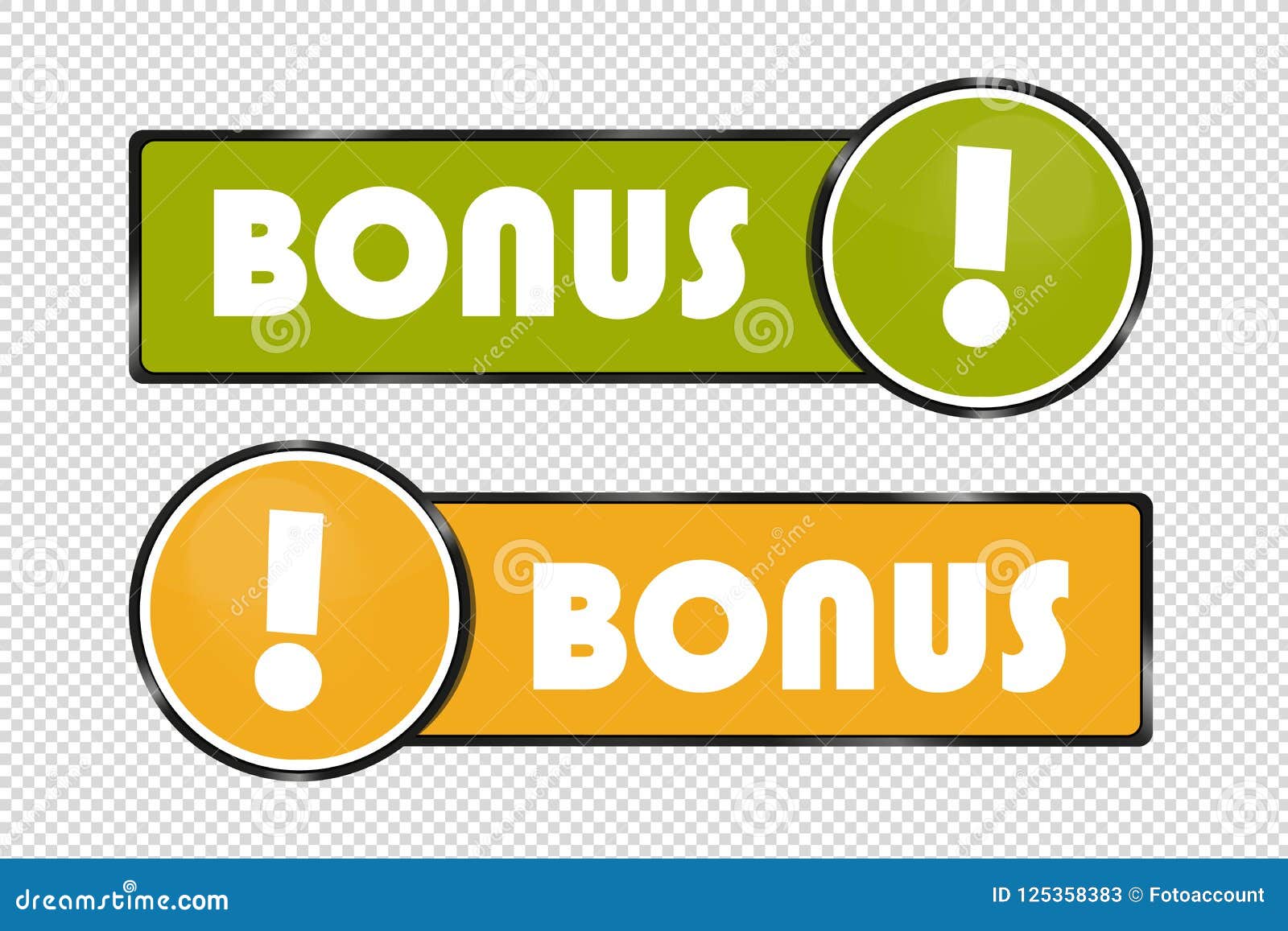 Square and Circle Buttons Bonus - Vector Illustration - Isolated on ...