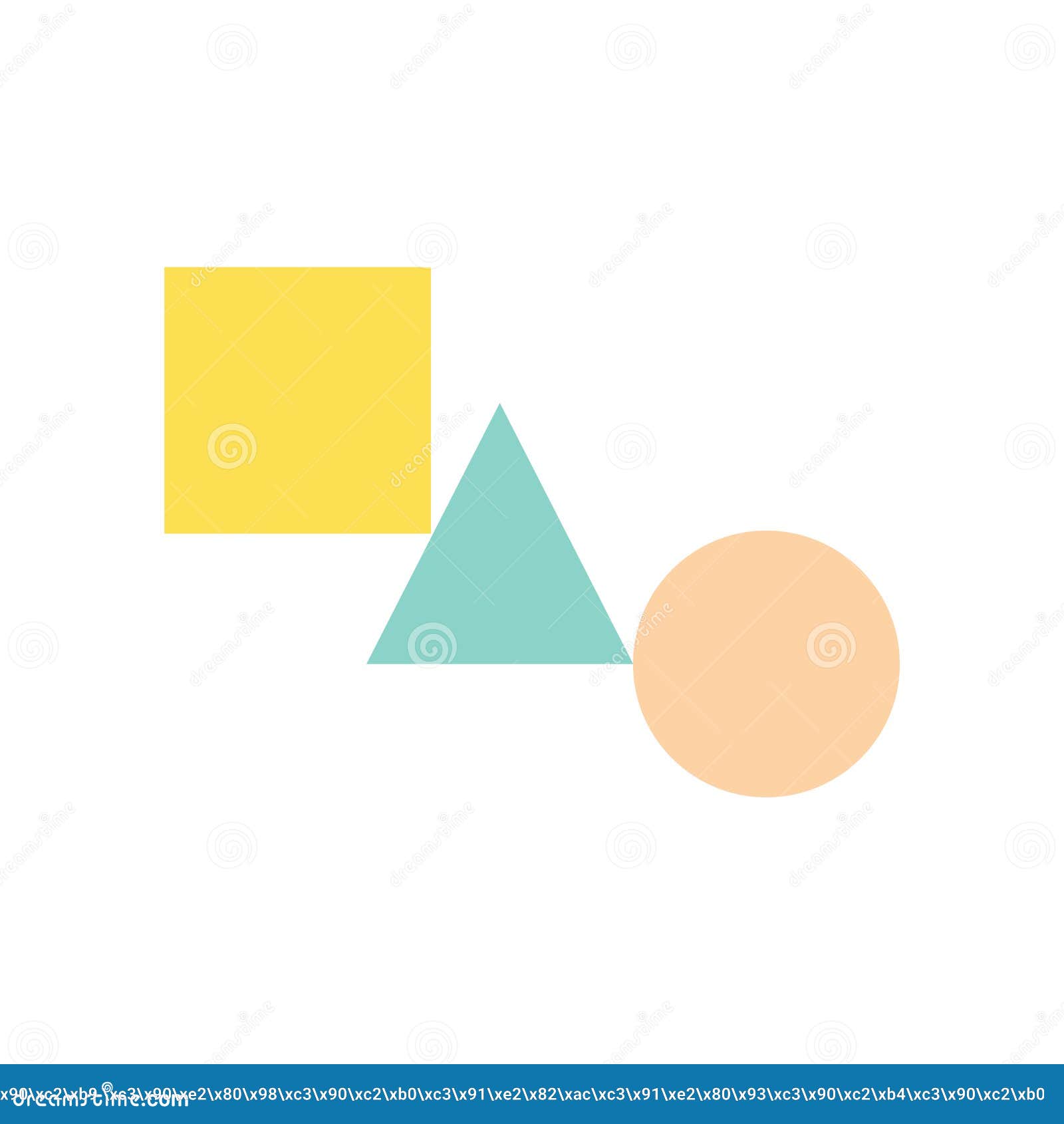 Square, Circle and Triangle Vector Icons Isolated on White Stock Vector ...