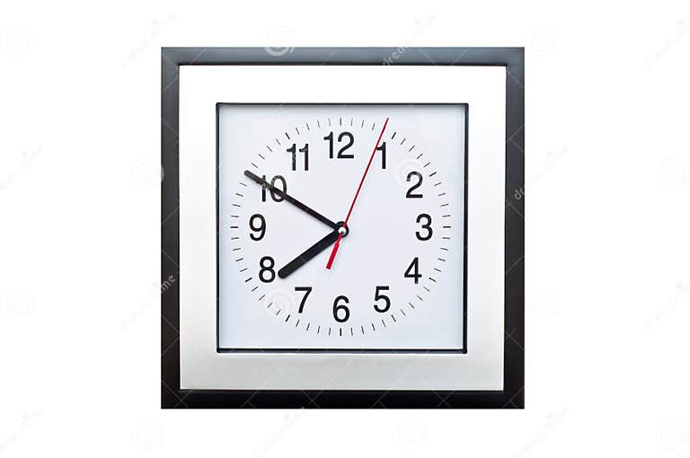 Square clock stock image. Image of simplicity, punctuality - 15078801