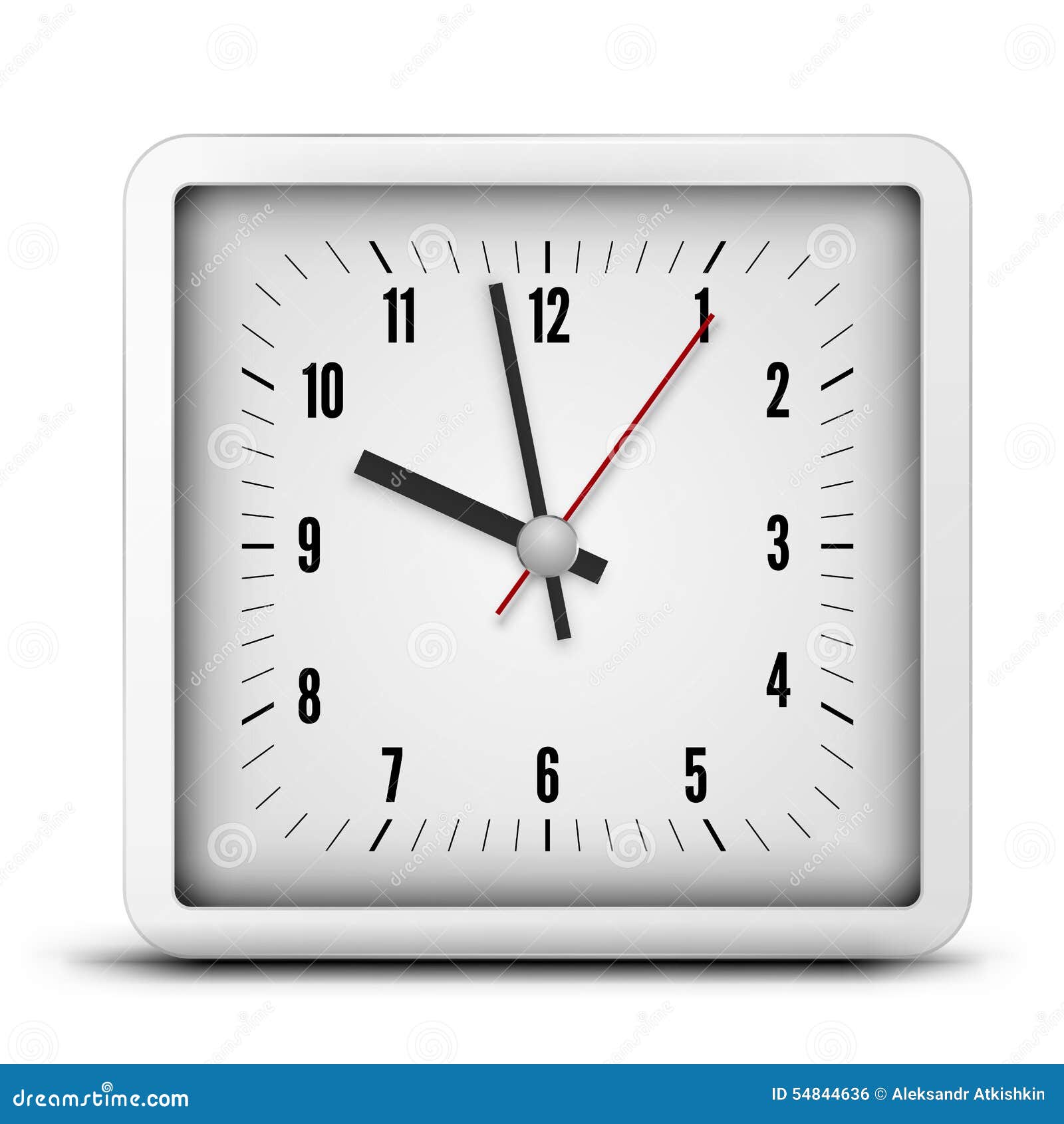 Square clock stock vector. Illustration of business, plate - 54844636