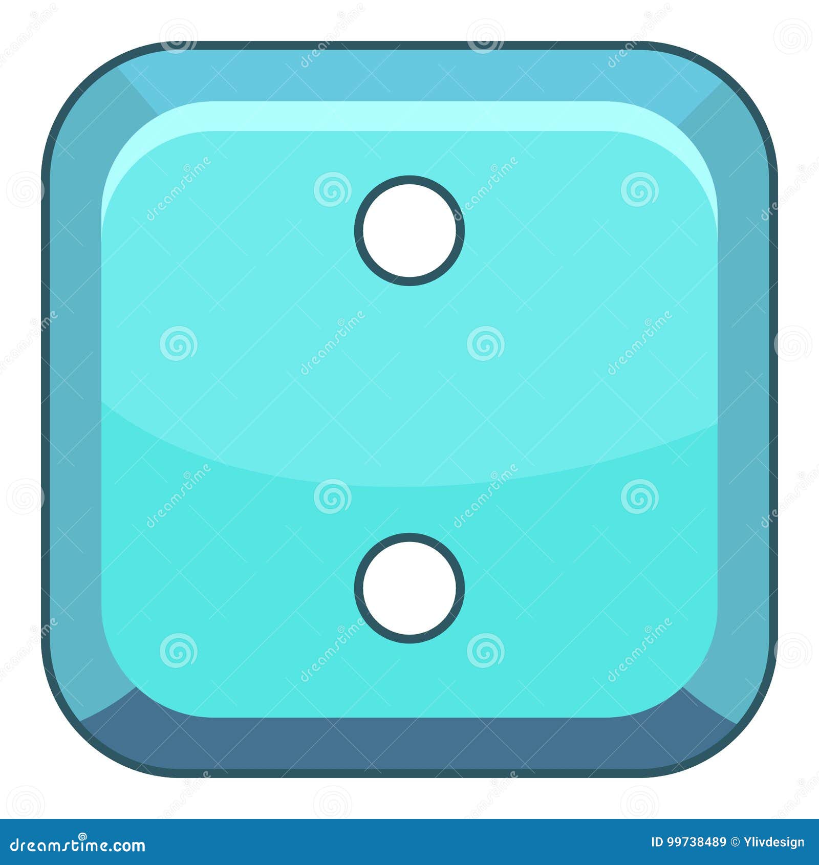 Square Cloth Button Icon, Cartoon Style Stock Vector - Illustration of ...