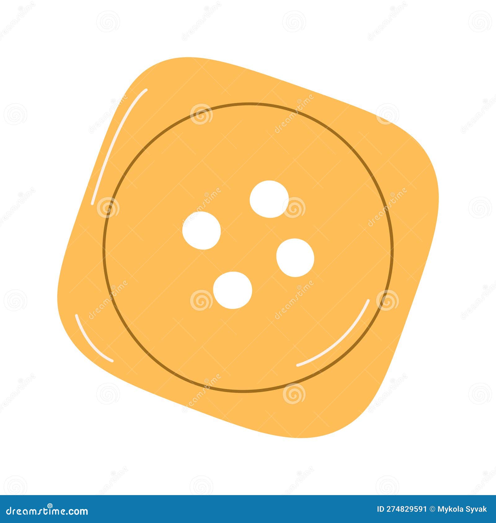Square Clothes Button stock vector. Illustration of circle - 274829591