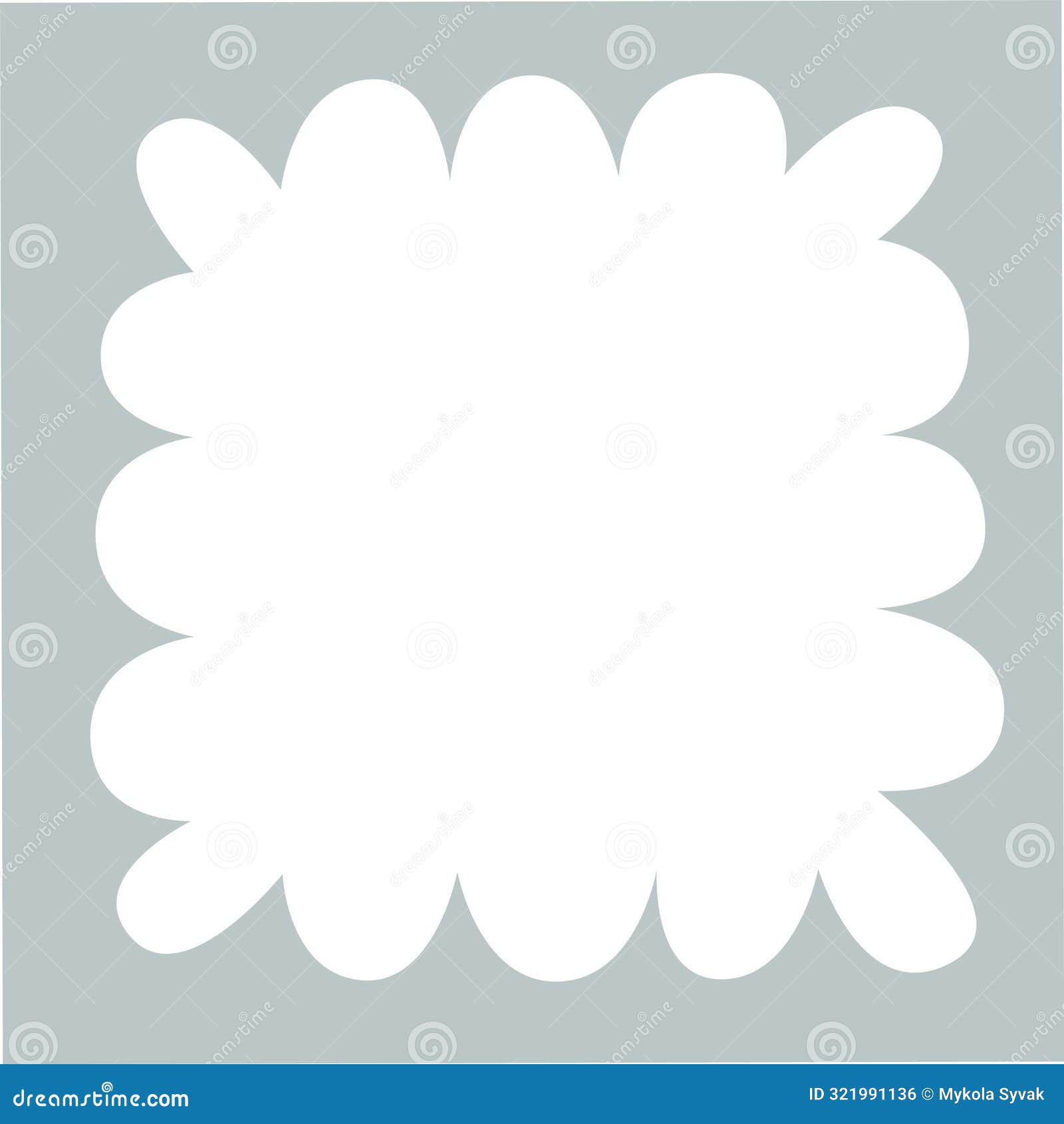 Square Cloud Frame stock vector. Illustration of vector - 321991136