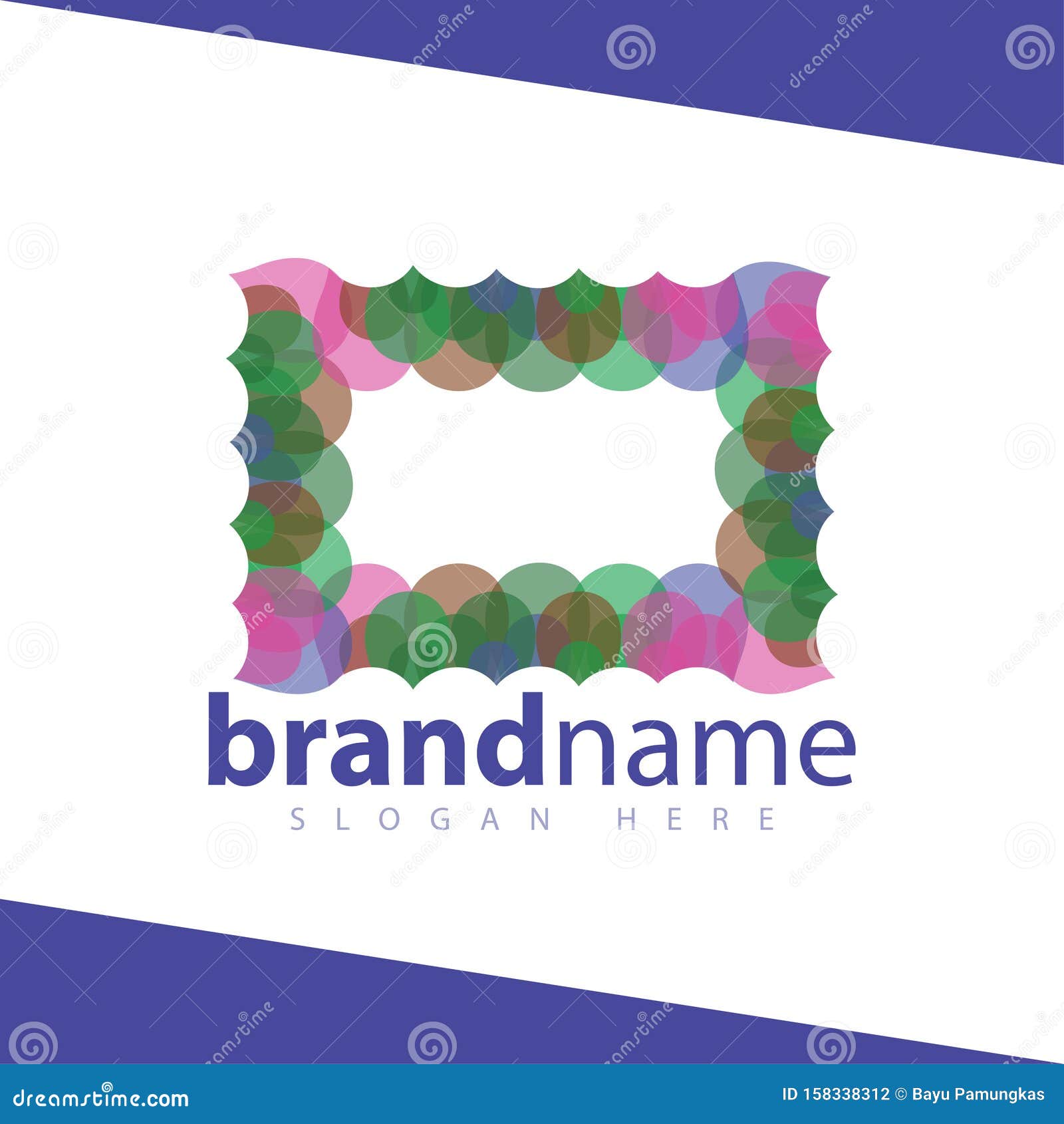 Square Color Border Logo Vector Stock Template Stock Vector ...