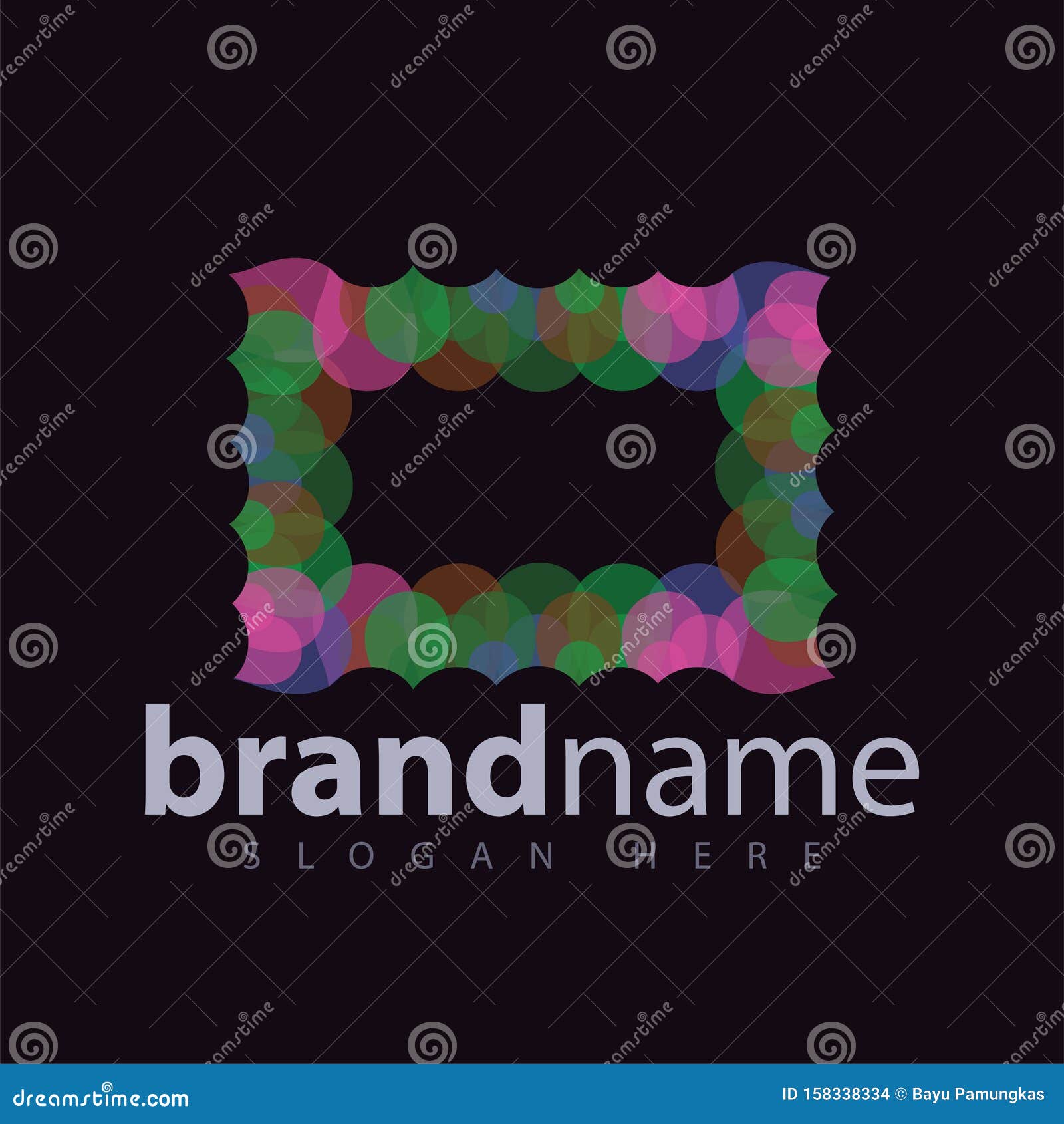 Square Color Border Logo Vector Stock Template Stock Vector ...