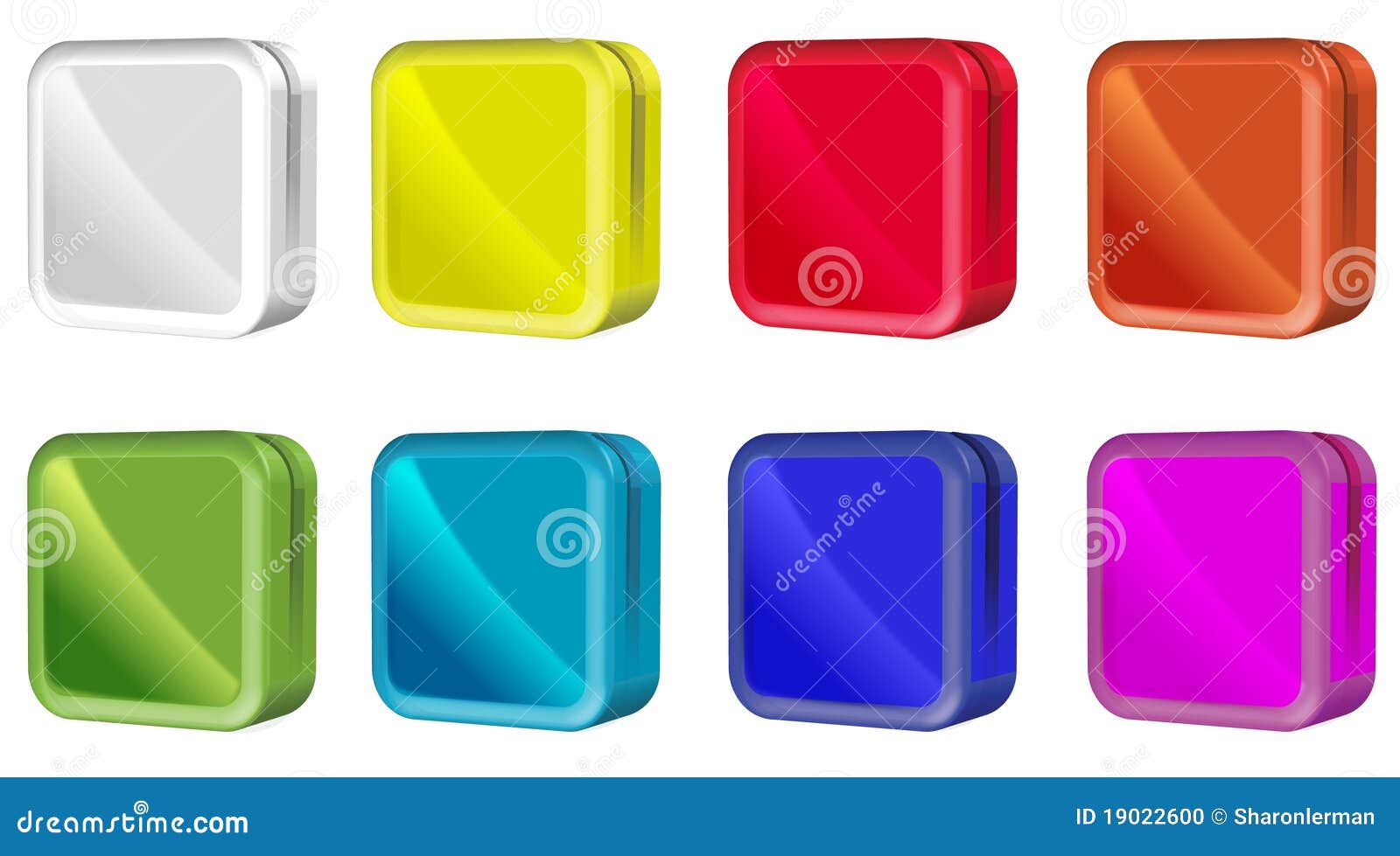 Square Color Box Icon Template Stock Vector - Illustration of open ...