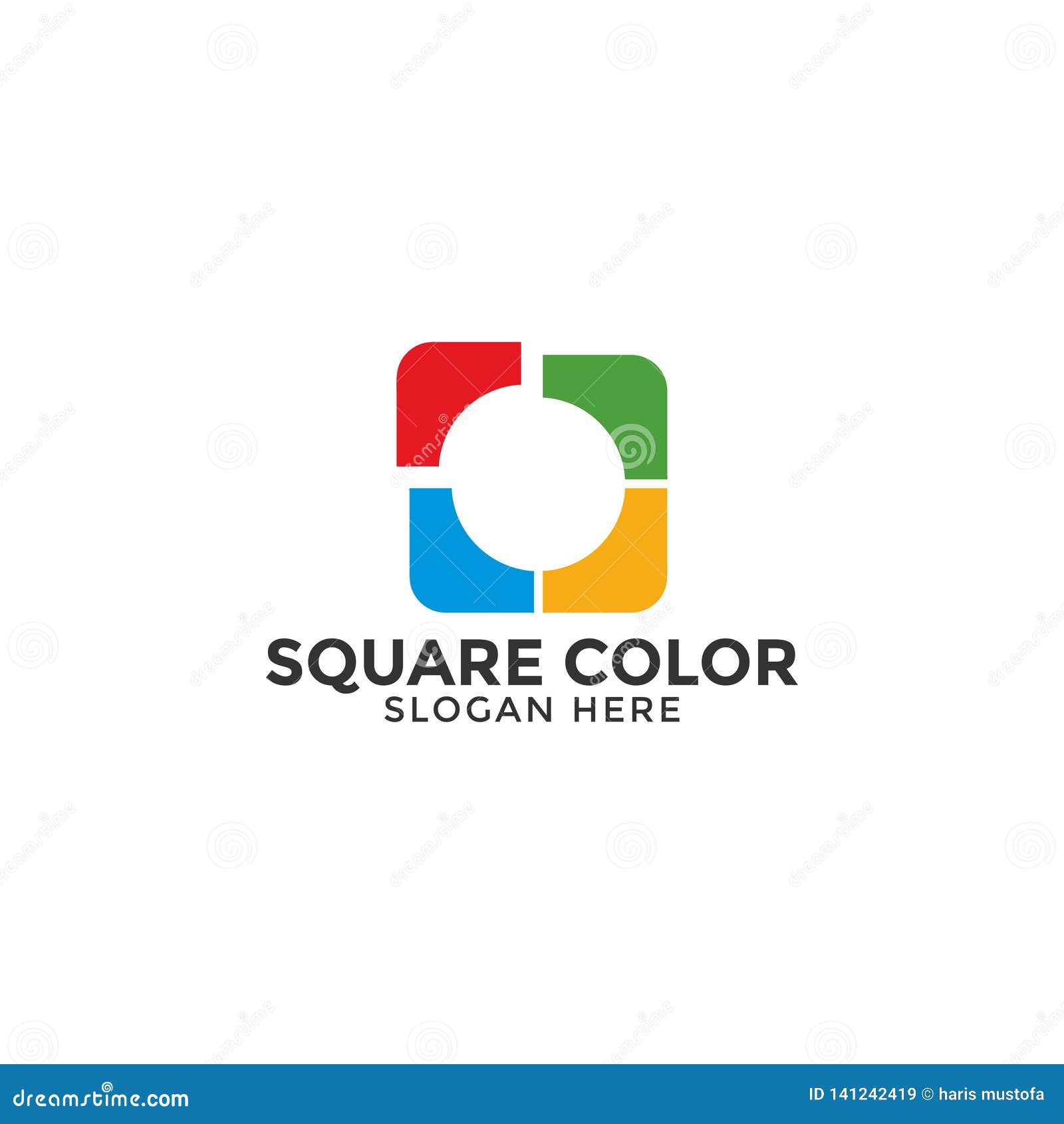 Square Color Logo Design Template Vector Isolated Stock Illustration ...