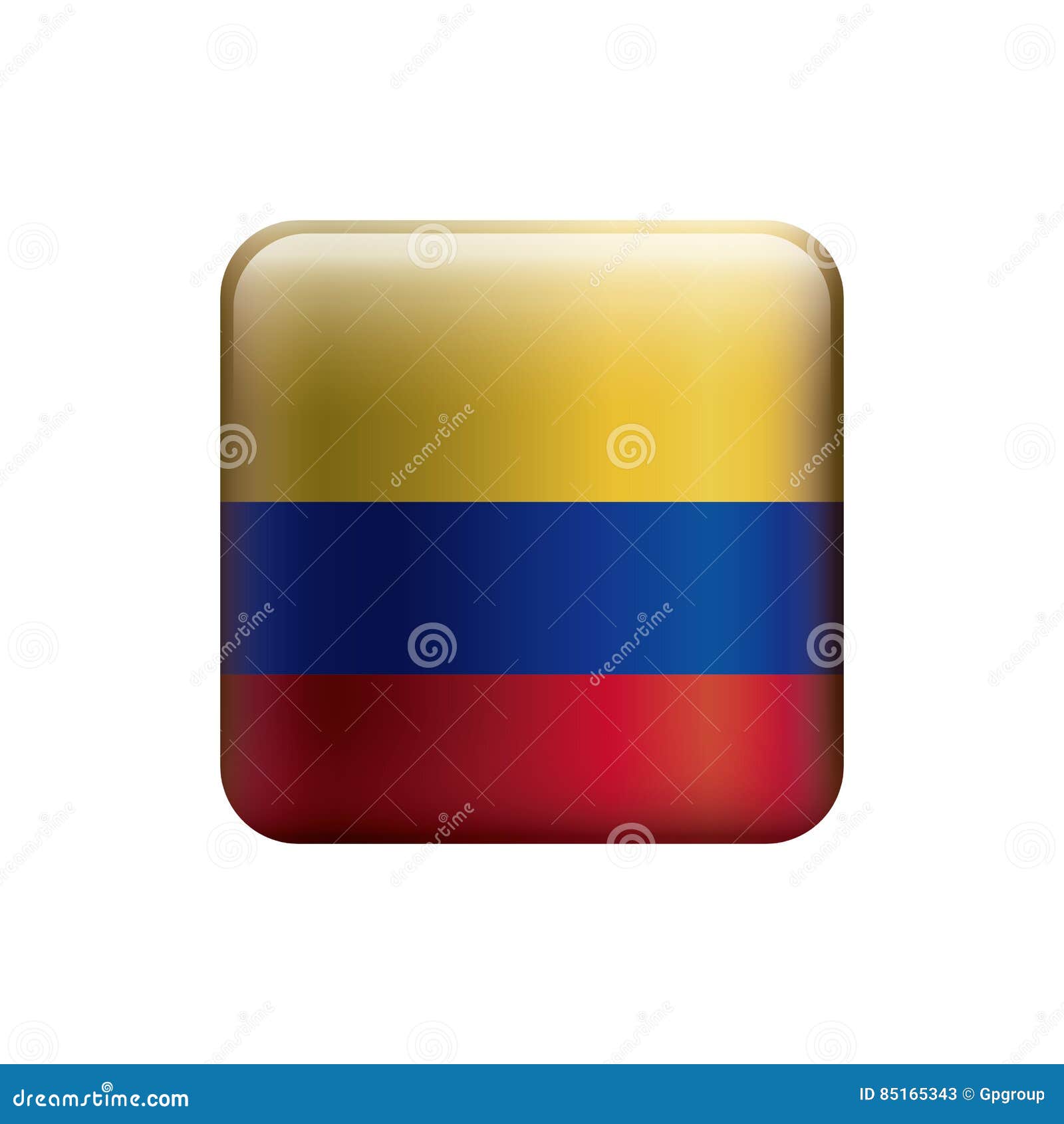 Square with Colors Colombian Flag Stock Illustration - Illustration of ...