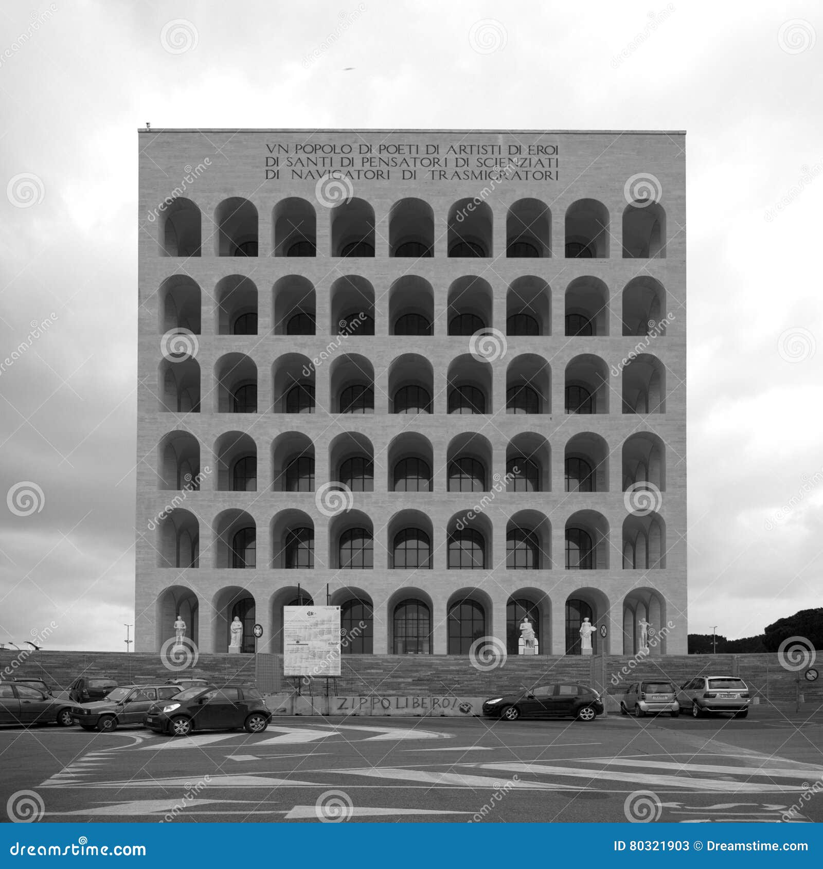 Square Colosseum, Palazzo Della Civilta Italiana In Rome, Italy ...